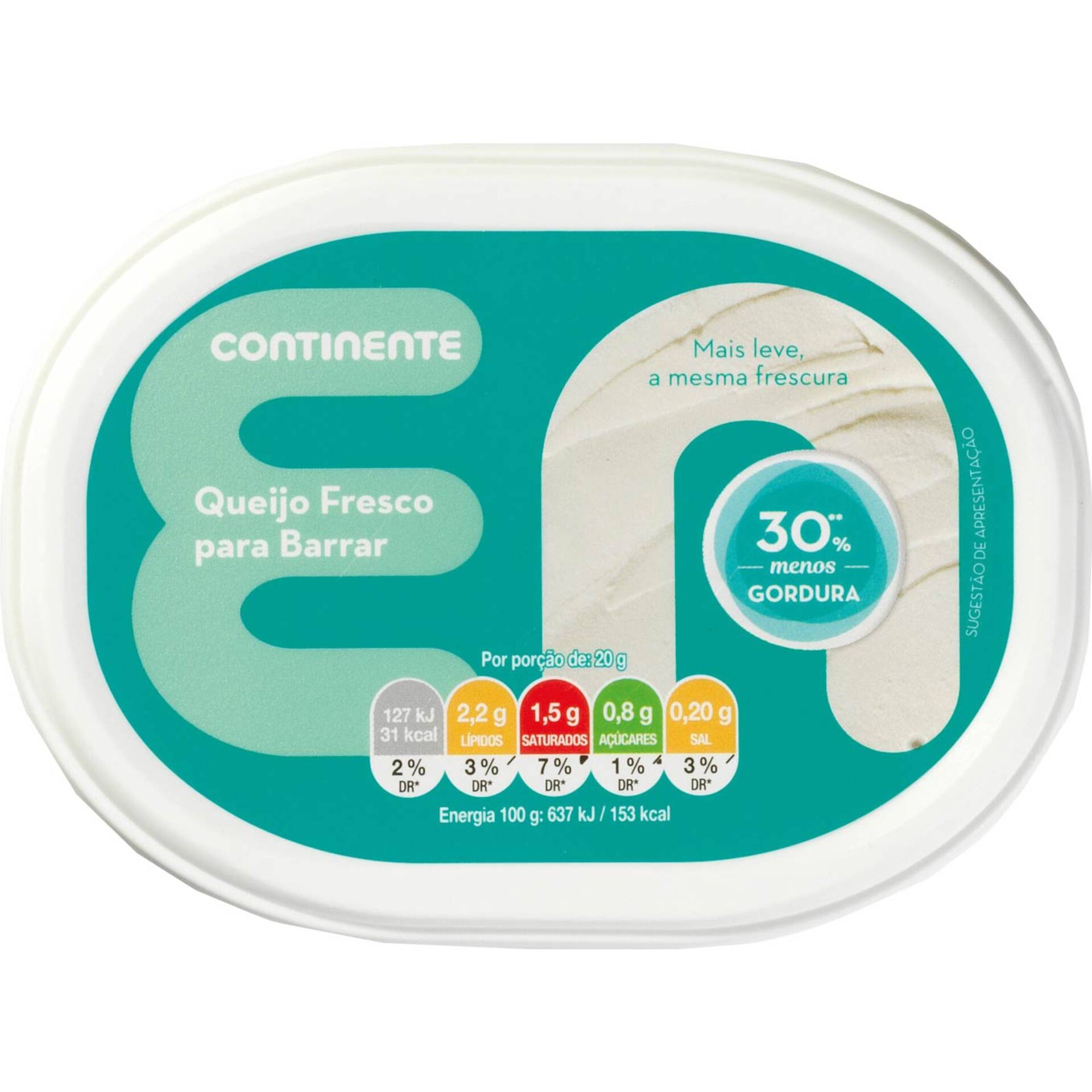 Queijo Fresco para Barrar Light emb. 200 gr - Continente | Continente
