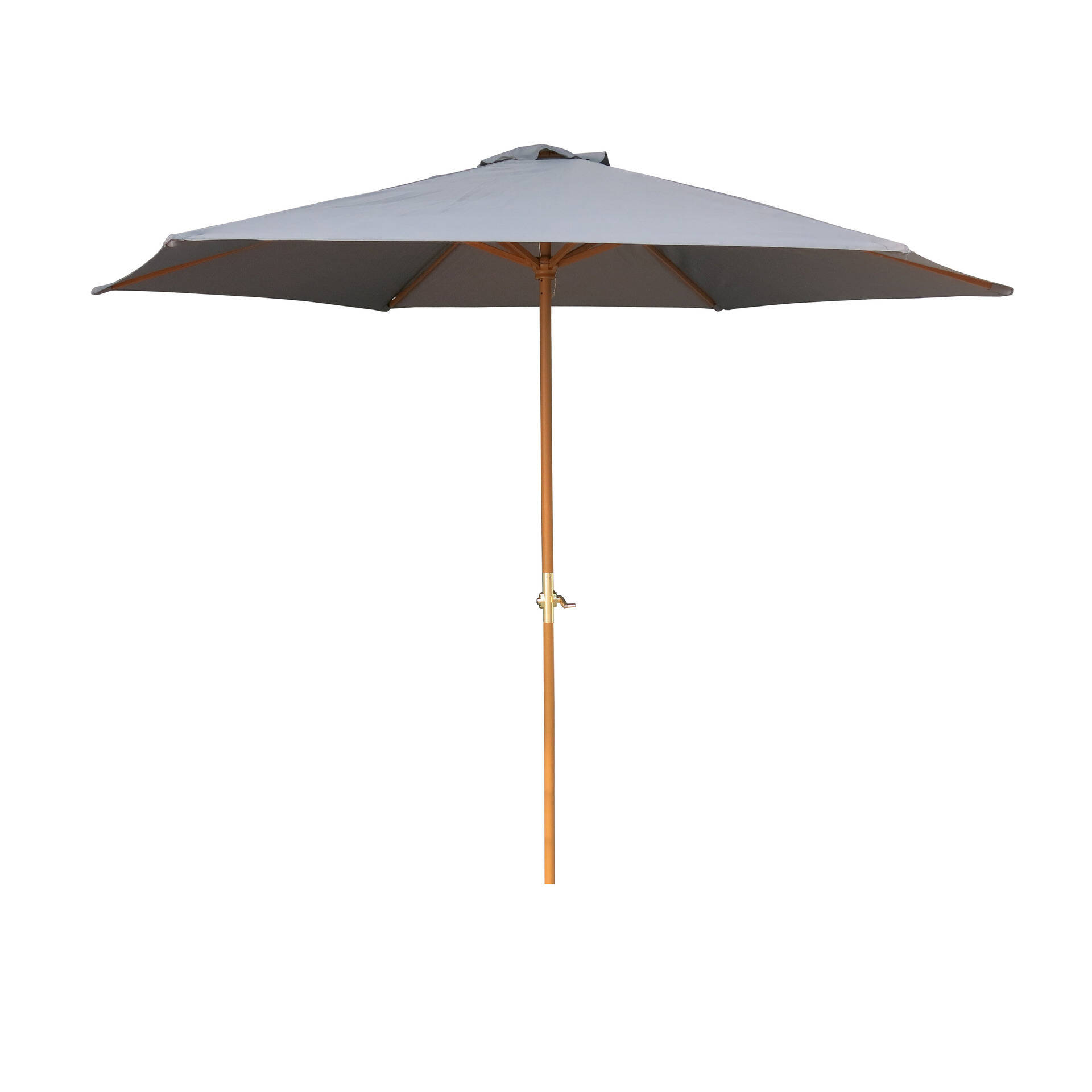 Guarda-Sol de Madeira com Manivela 3m Cinza Kasa | Continente Online