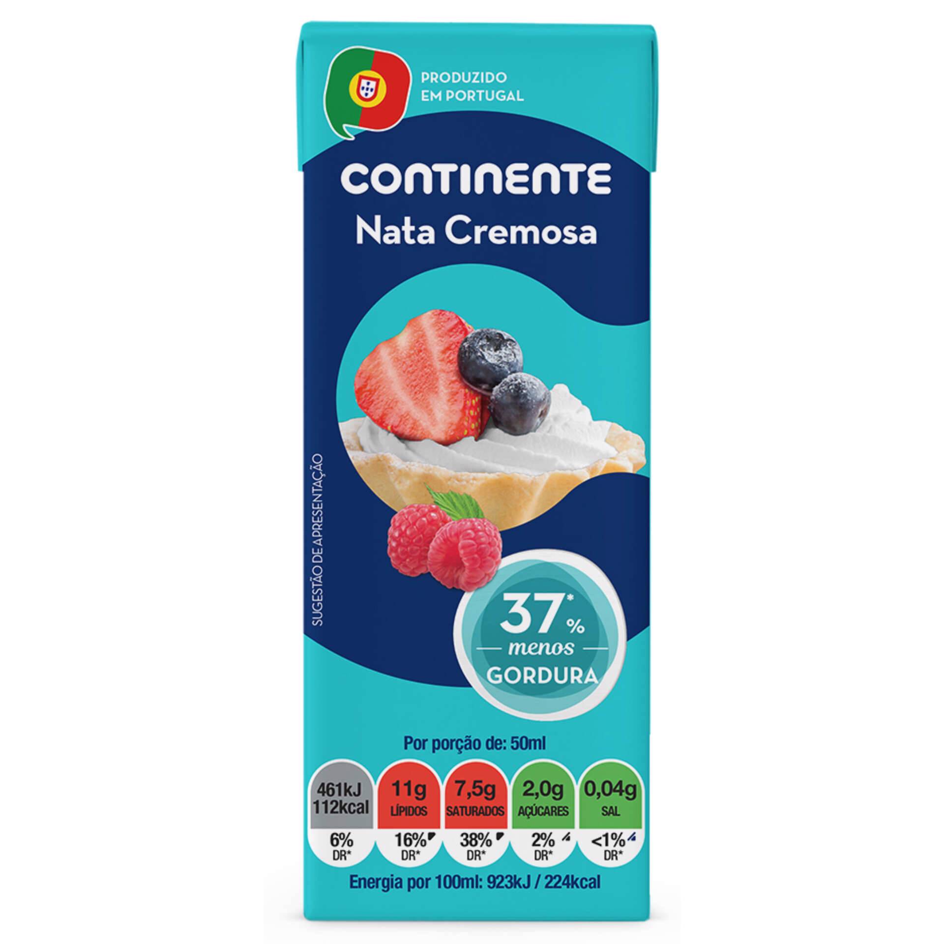 Natas UHT Cremosas -37% Gordura Continente - emb. 200 ml | Continente ...