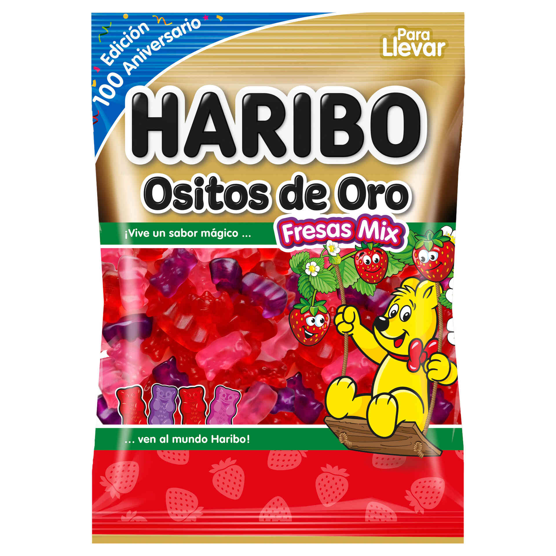 Gomas Ositos de Oro Sabor Morango Haribo - emb. 100 gr | Continente Online