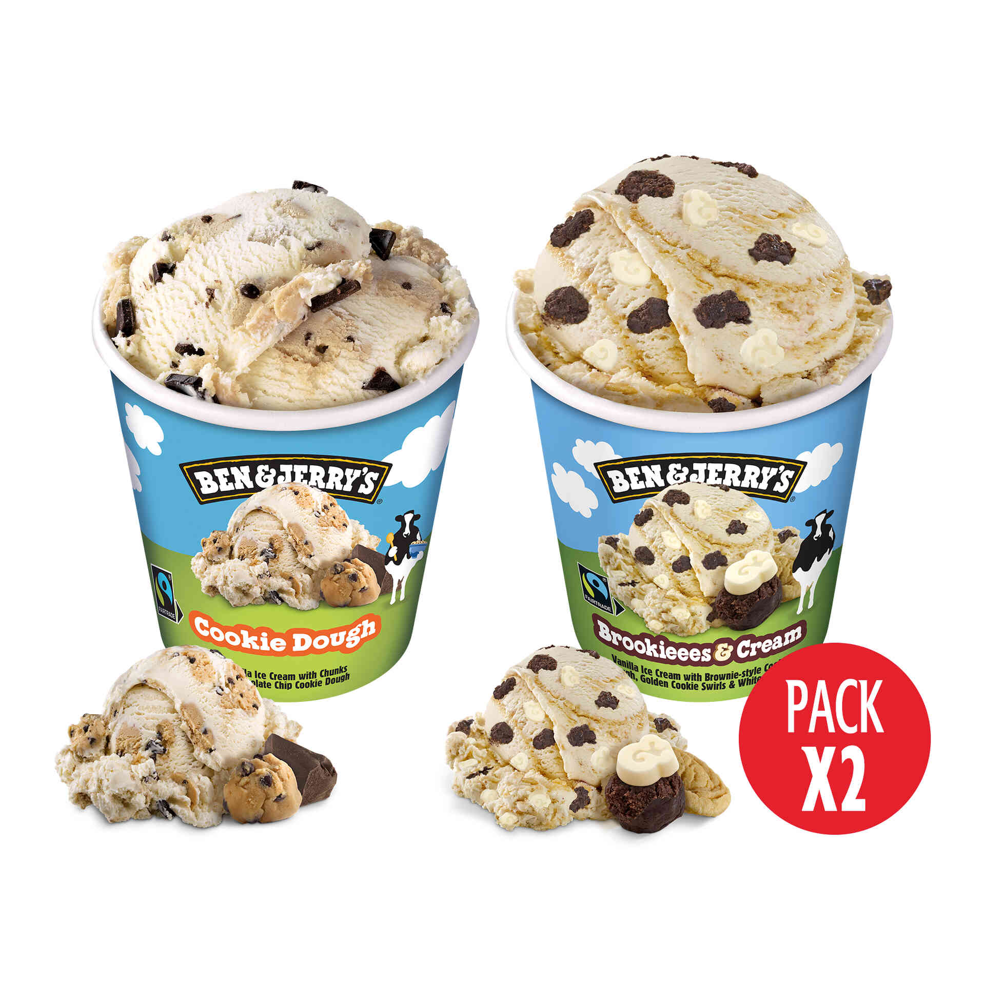 Gelado Cookie Dough e Brookies & Cream Ben & Jerry's | Continente Online