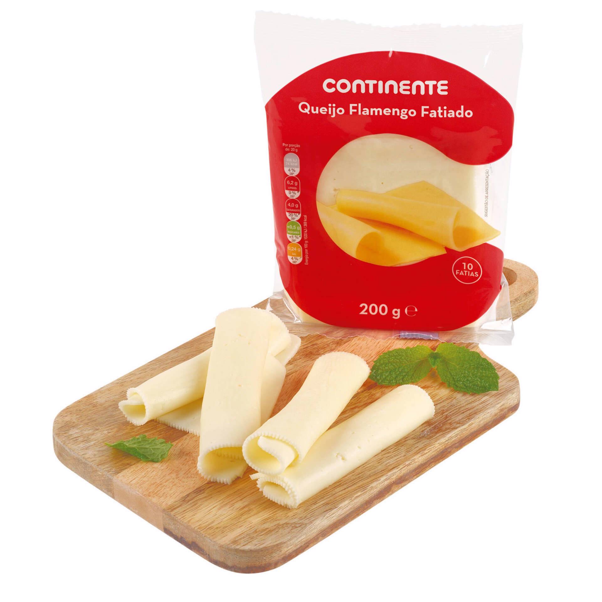 Queijo Flamengo Fatiado Continente - emb. 200 gr | Continente Online