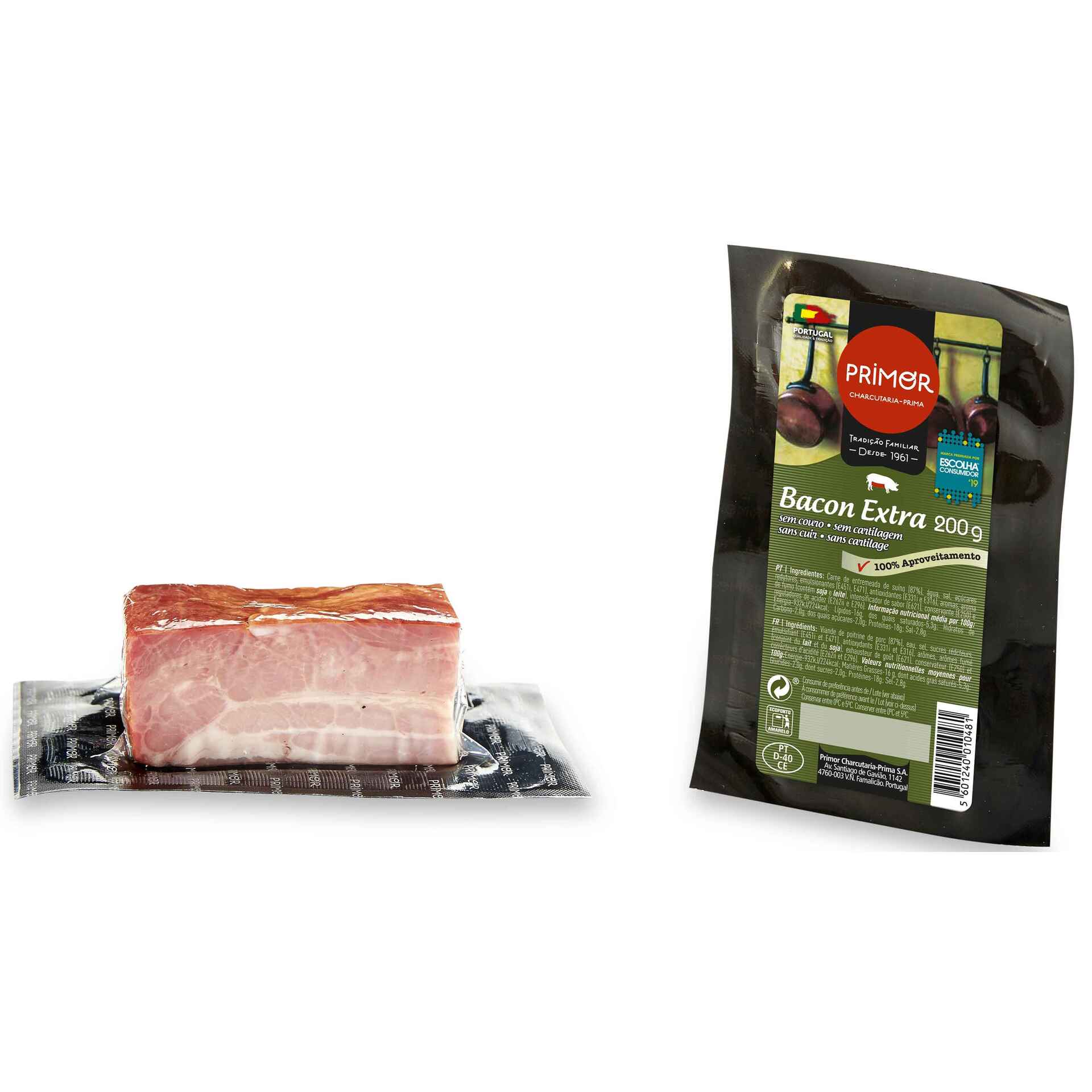 Bacon Extra Naco Primor - emb. 200 gr | Continente Online