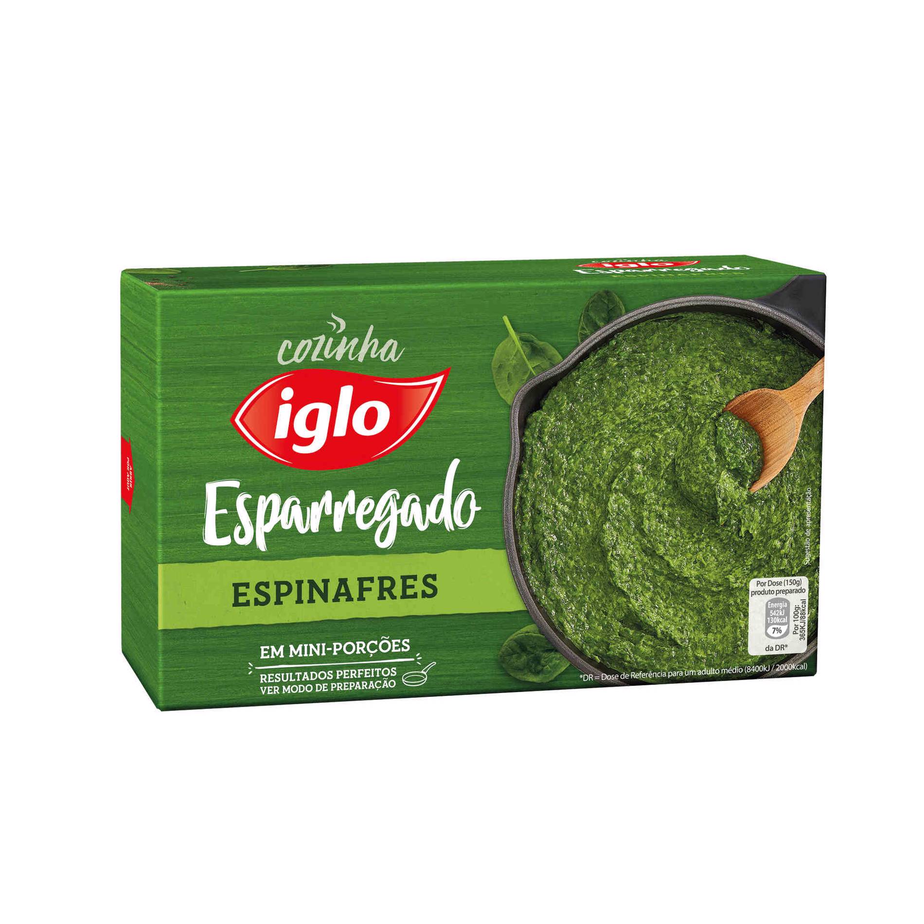 Esparregado de Espinafres Iglo - emb. 750 gr | Continente Online
