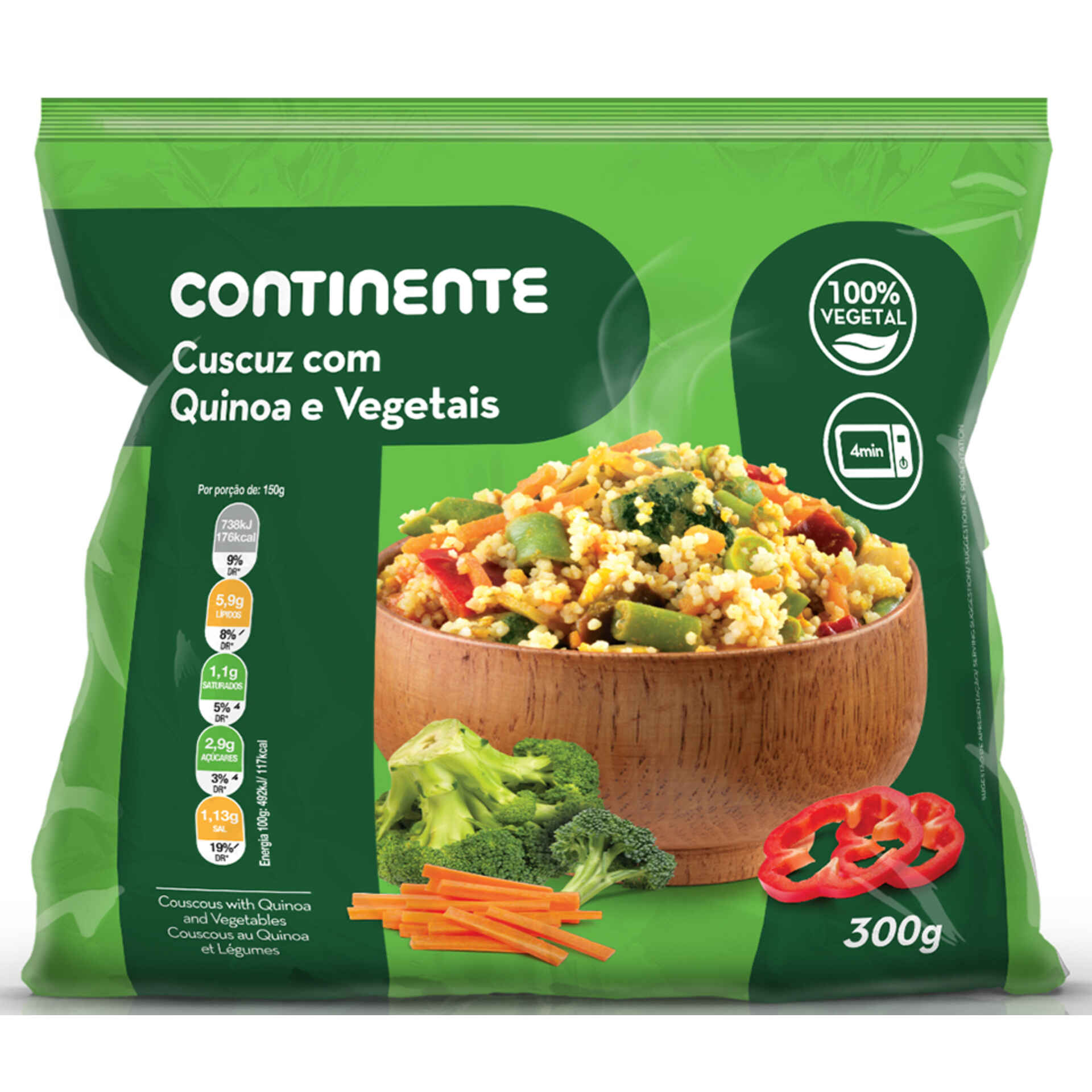 Couscous de Quinoa e Vegetais Continente - emb. 300 gr | Continente Online