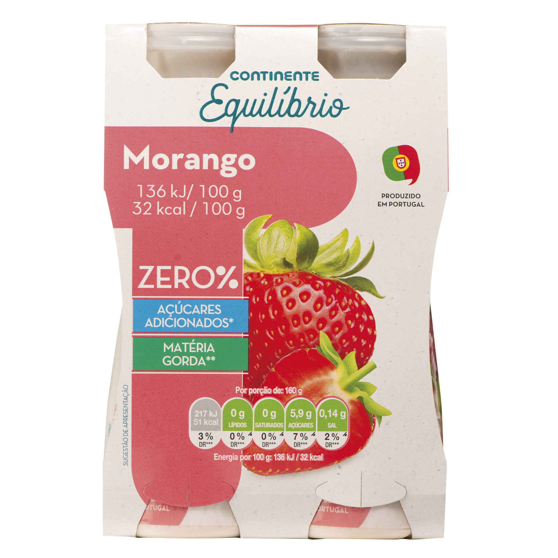 Iogurte Líquido Magro Morango emb. 640 gr (4 un) - Continente ...