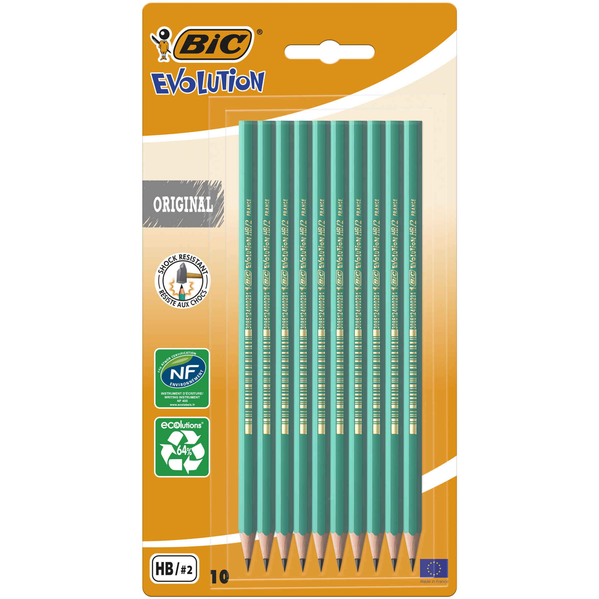 Lápis Grafite Evolution 2HB BIC - 10 un | Continente Online Lápis Grafite Evolution 2HB BIC - 10 un | Continente Online