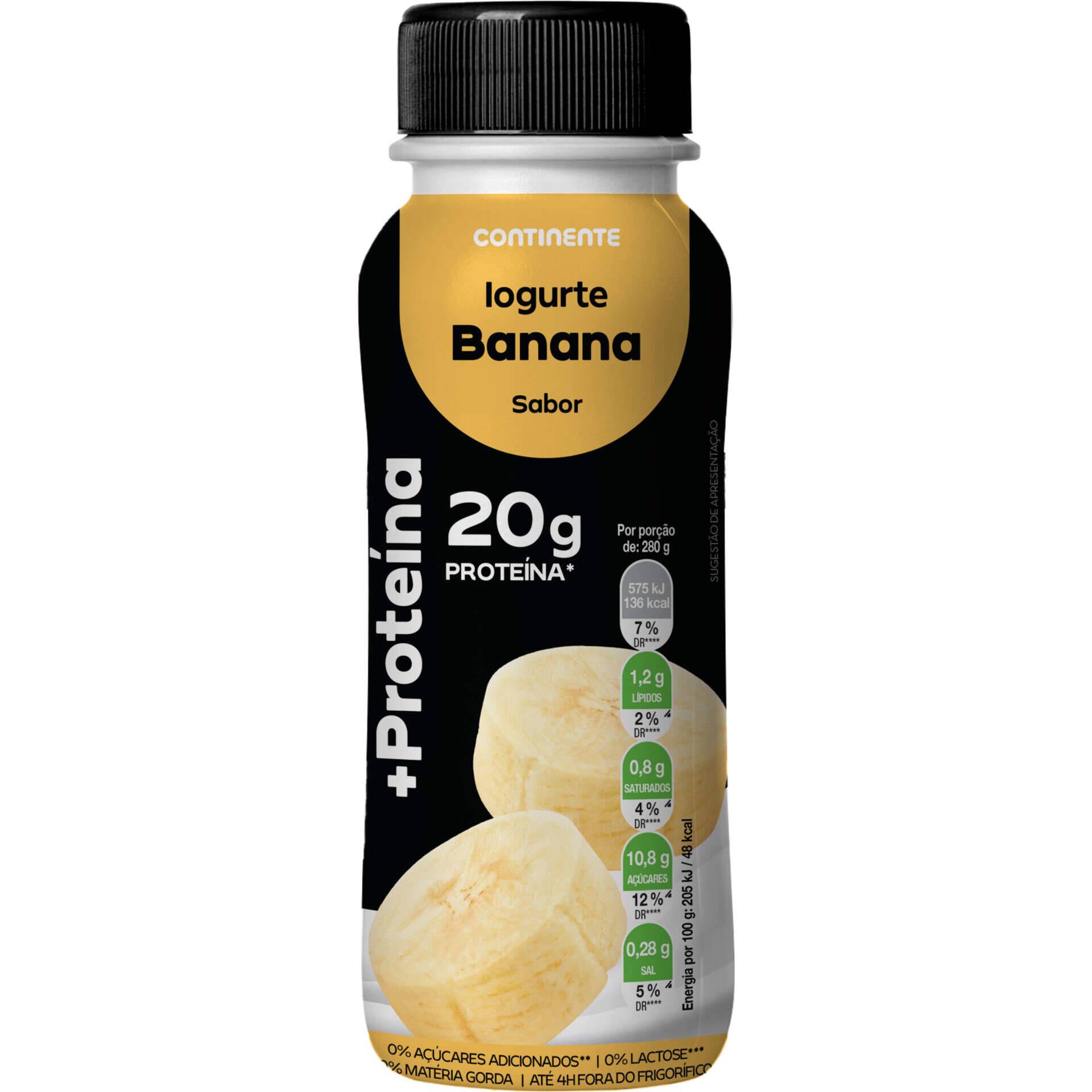 Iogurte Líquido +Proteína Banana Continente - emb. 280 gr | Continente ...