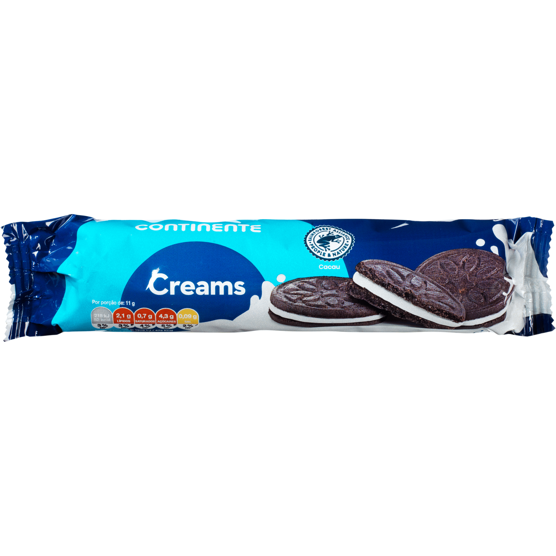 Bolachas de Chocolate Recheadas com Creme de Baunilha Continente - emb ...