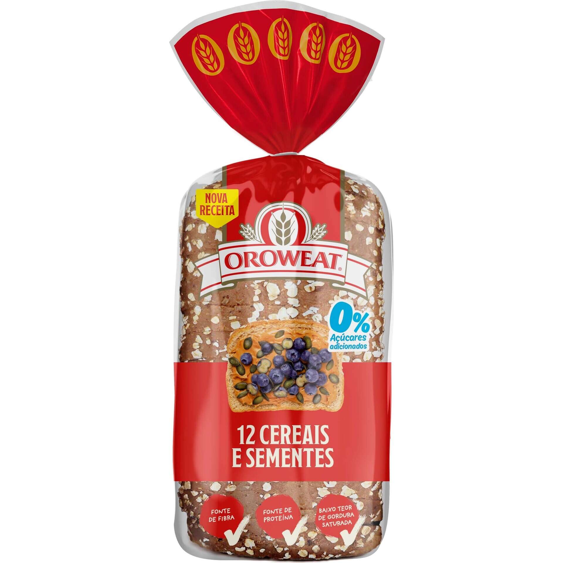 Pão de Forma 12 Cereais e Sementes com Côdea Oroweat - emb. 550 gr ...