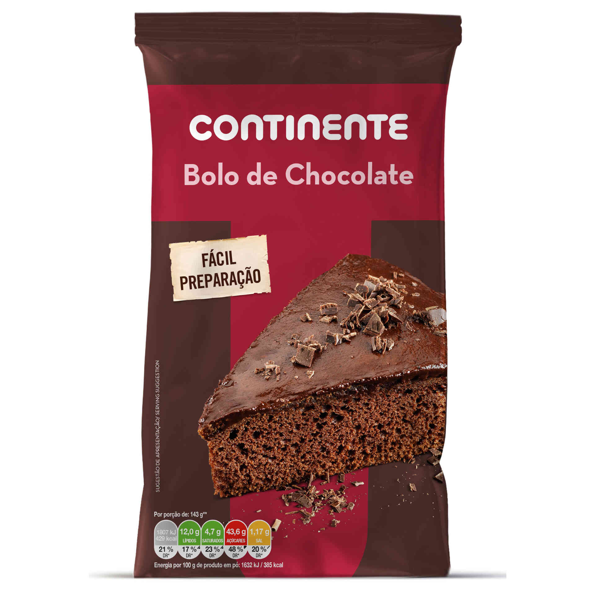 Preparado para Bolo de Chocolate Continente - emb. 400 gr | Continente ...