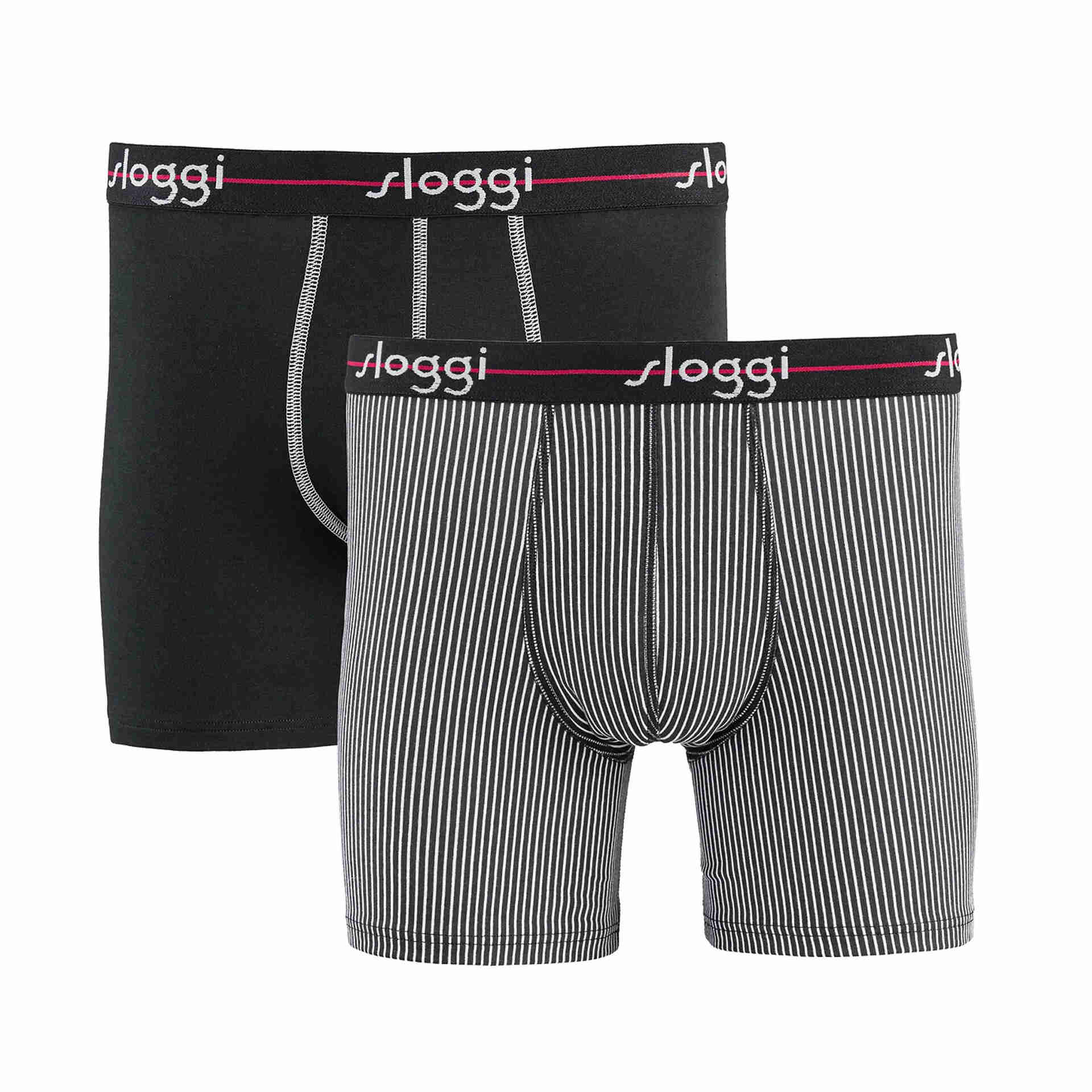 Conjunto 2 Boxers Preto e Branco Homem L Sloggi - 2 un | Continente Online