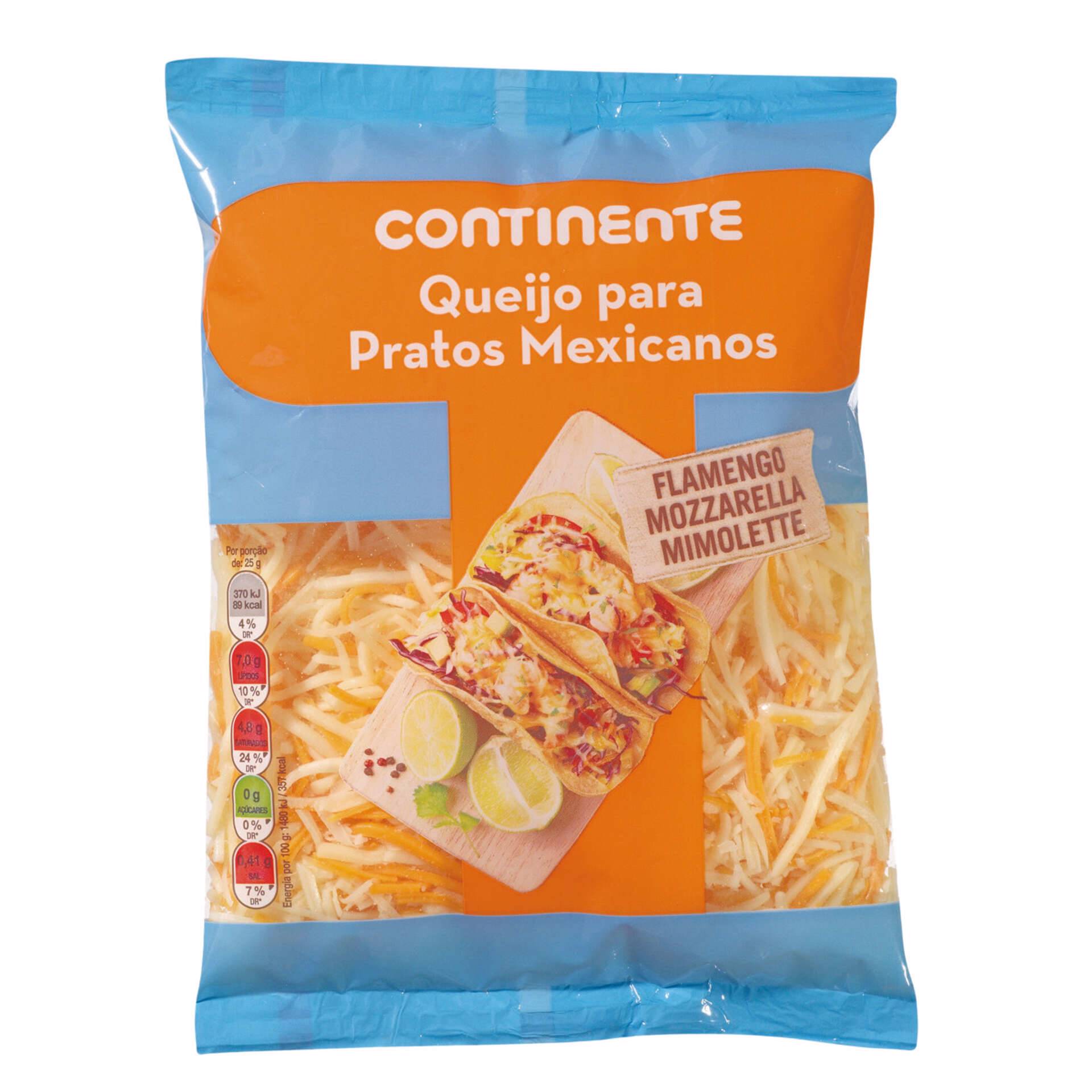 Queijo Ralado para Pratos Mexicanos Continente - emb. 200 gr ...