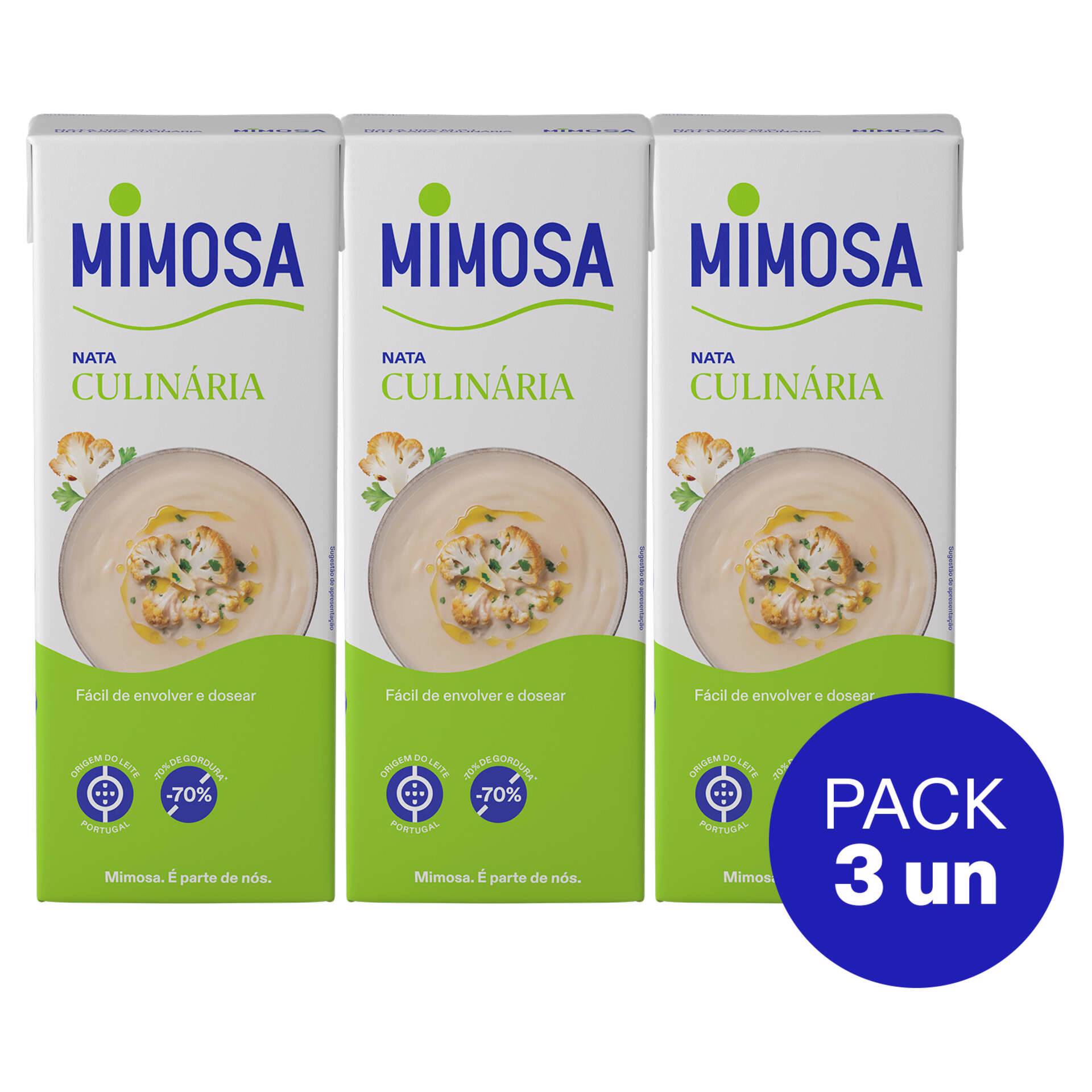 Natas para Culinária Mimosa - emb. 3 x 200 ml | Continente Online
