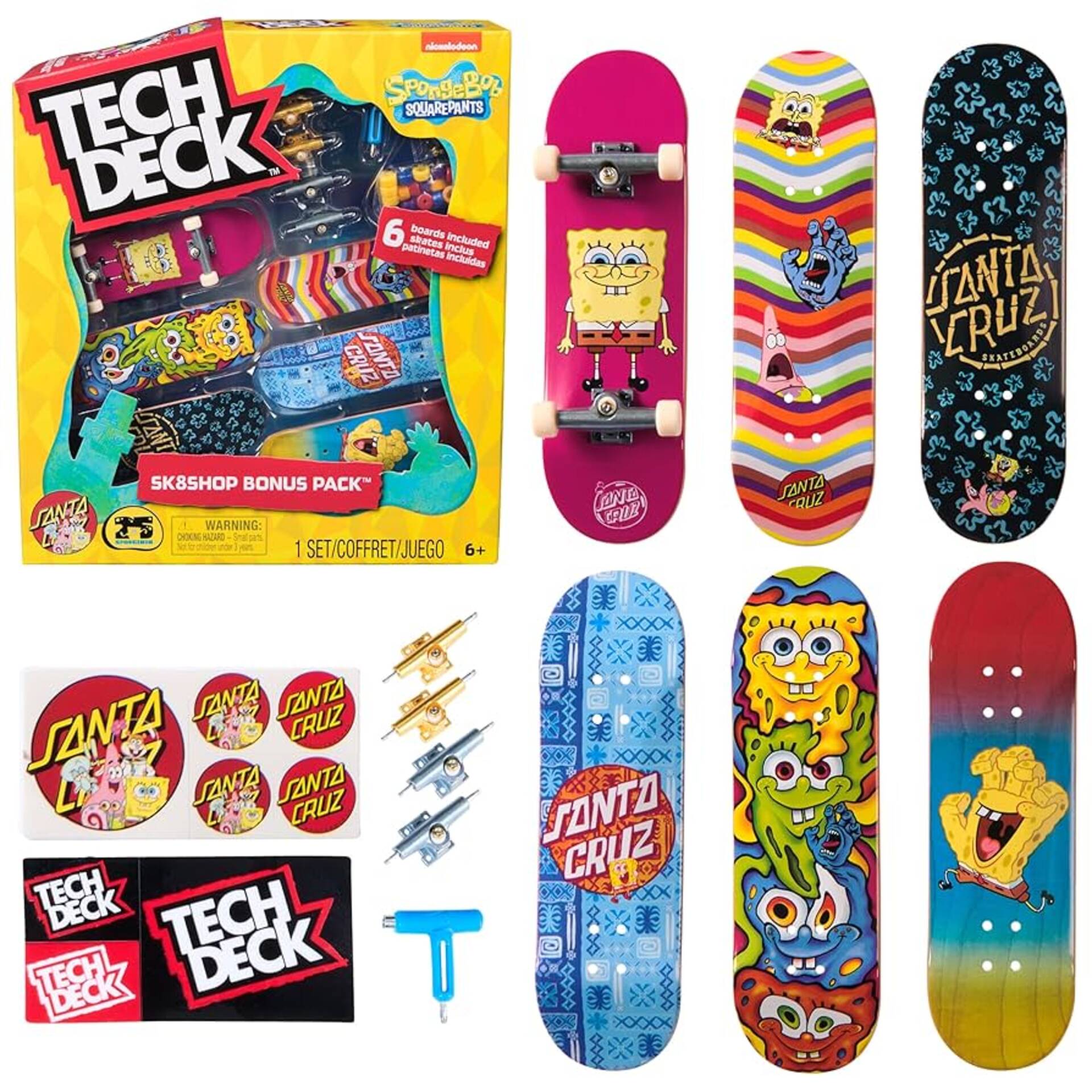 Tech Deck - Pack 6 Skates Handboards Bob Esponja | Continente Online