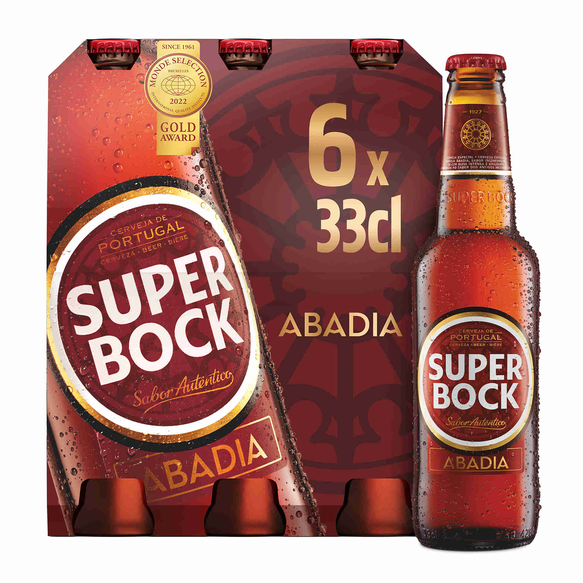 Cerveja com Álcool Ruiva Super Bock Abadia - emb. 6 x 33 cl ...