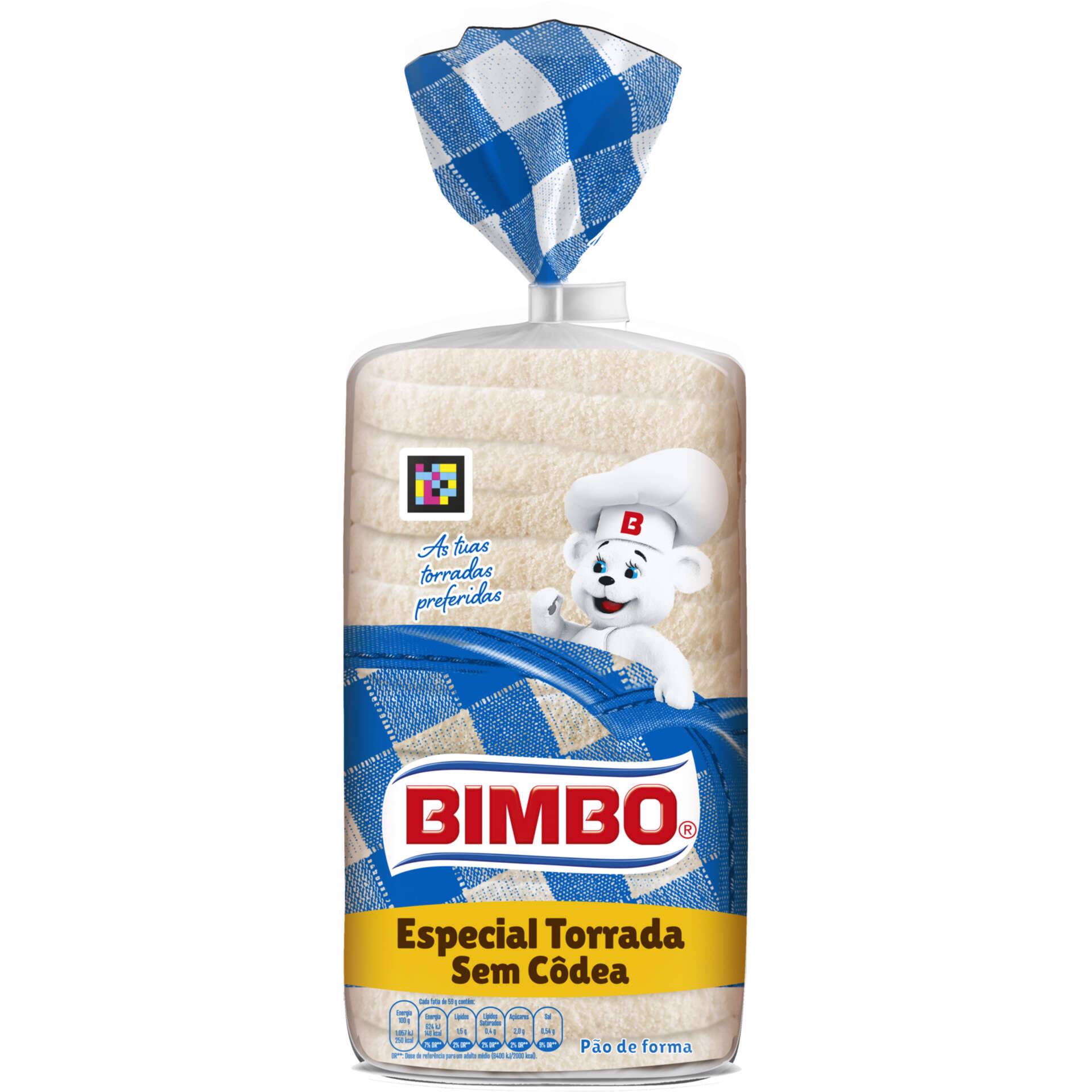 Pão de Forma sem Côdea Especial Torradas Bimbo - emb. 450 gr ...