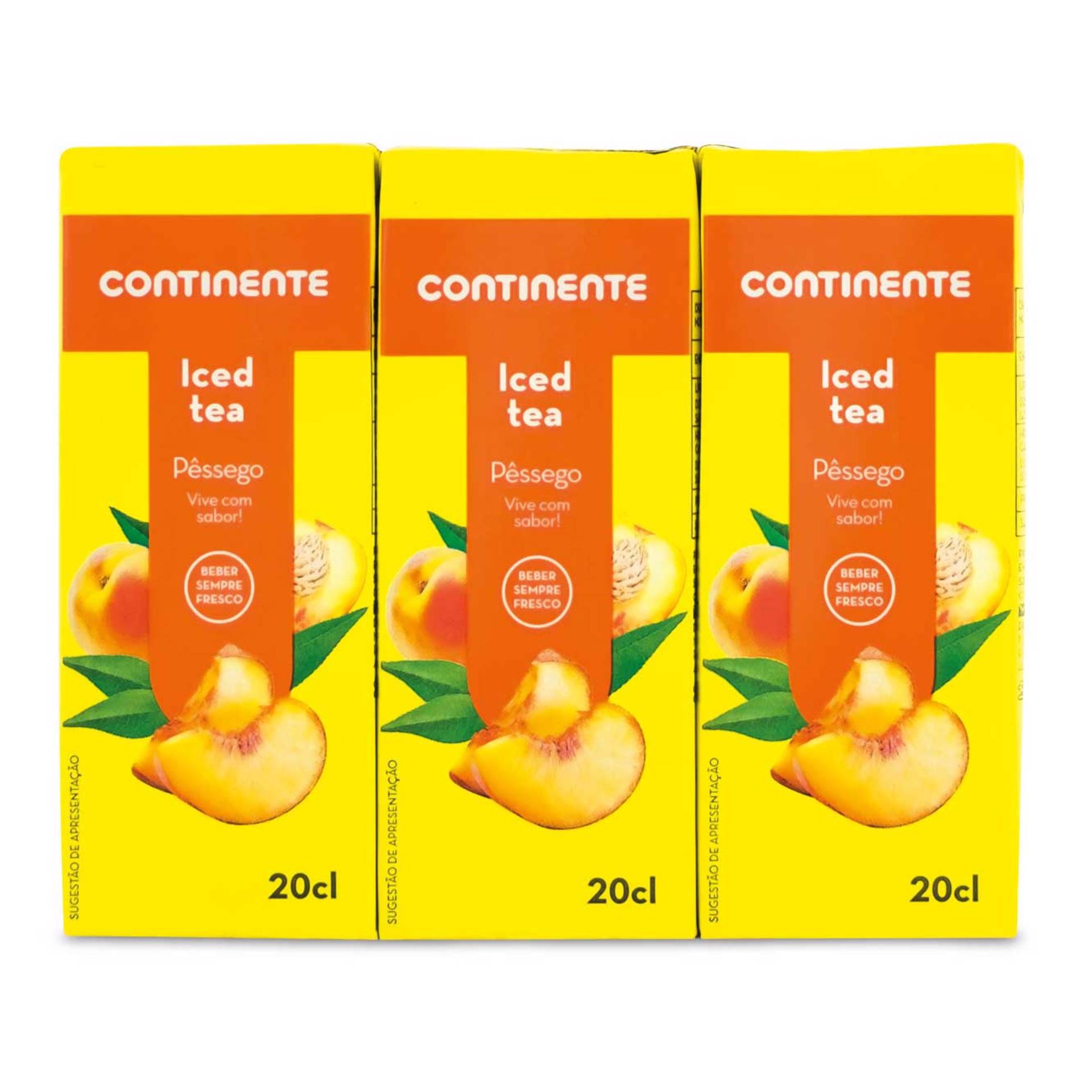 Ice Tea Pêssego Continente - emb. 6 x 20 cl | Continente Online