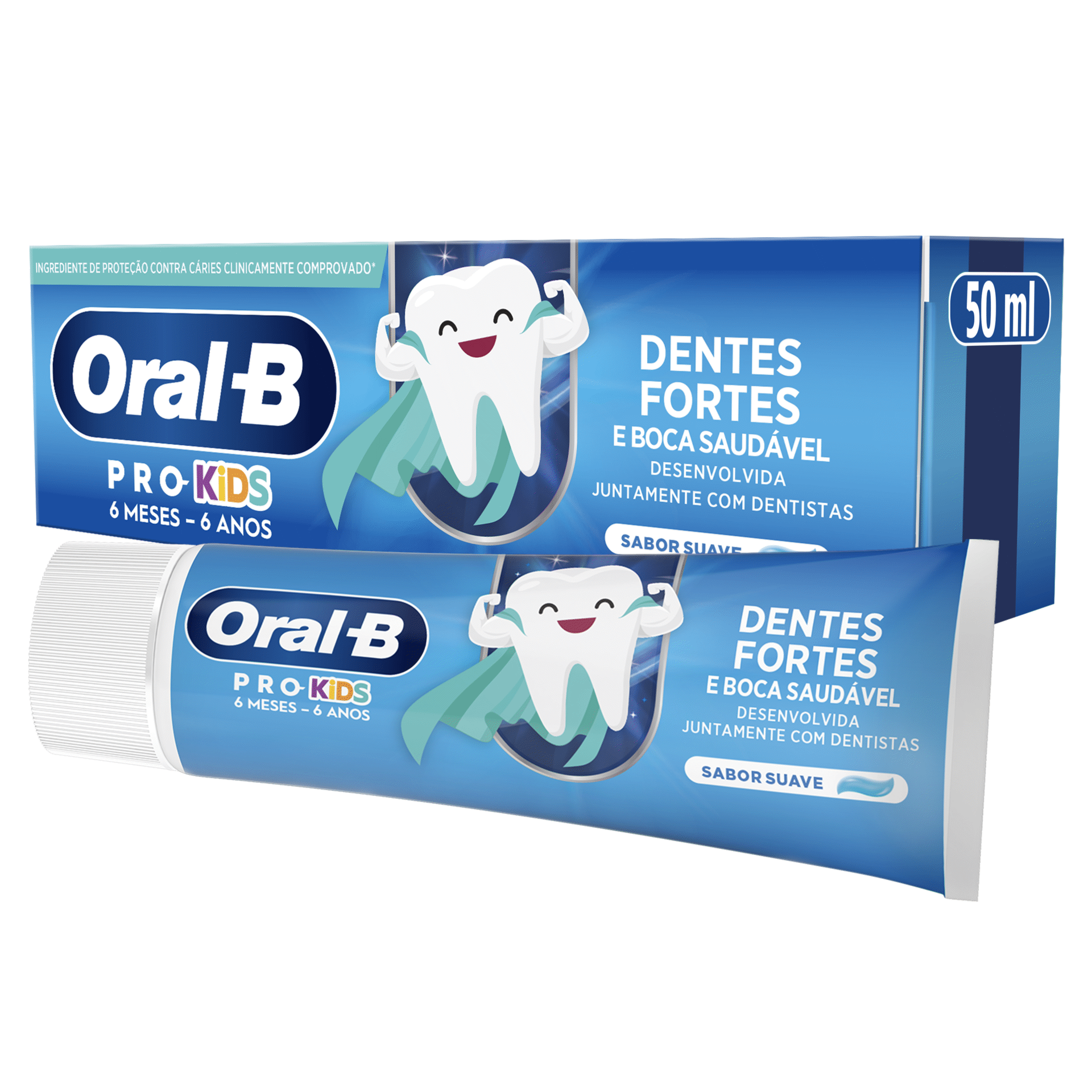 Pasta de Dentes Pro Kids 6 Meses a 6 Anos Oral-B - emb. 50 ml ...