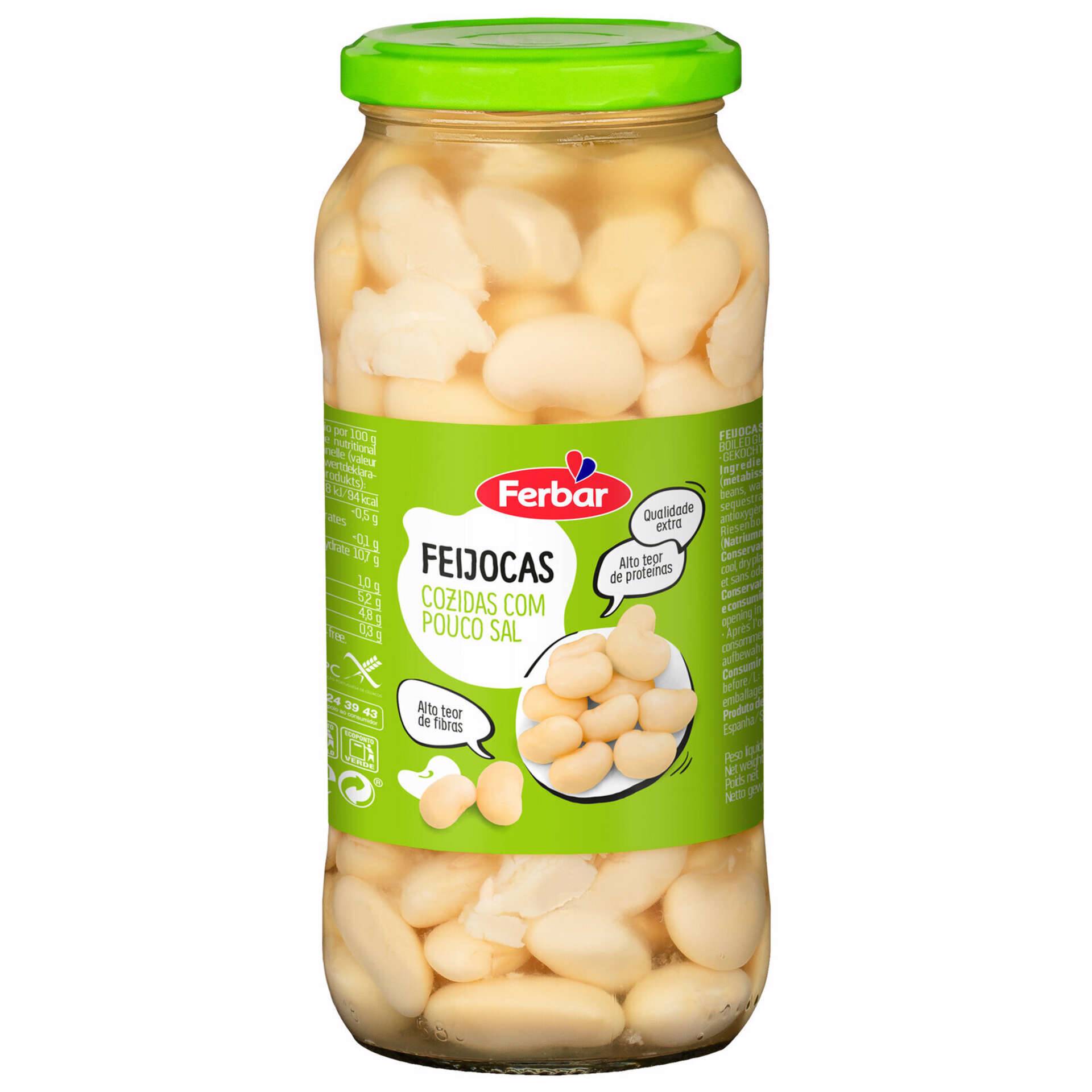 Feijocas Cozidas Ferbar - emb. 560 gr (peso escorrido 400 gr ...