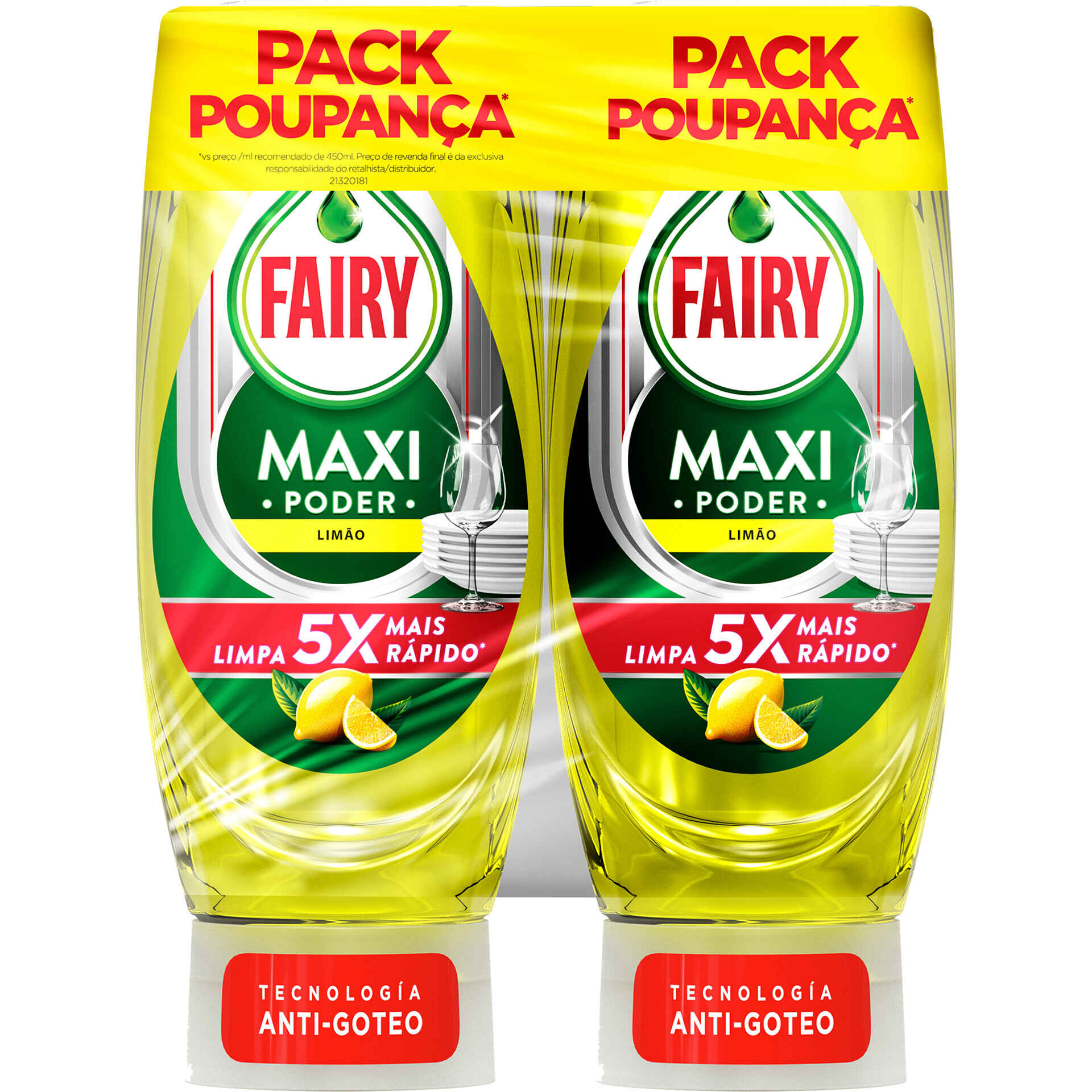 Detergente Manual Loiça Maxi Poder Limão Fairy | Continente Online