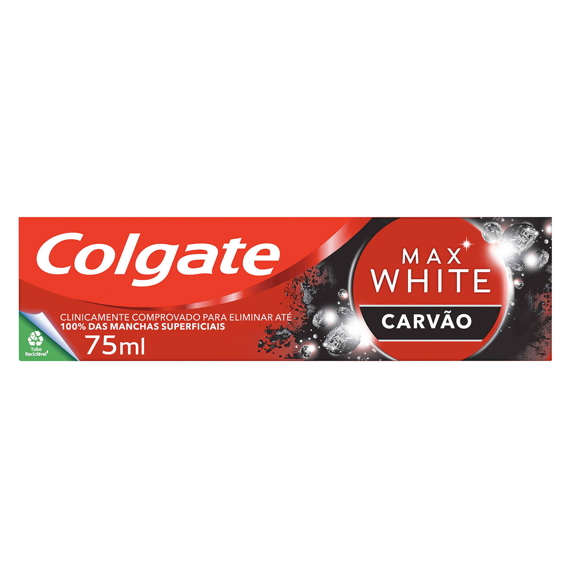 Pasta de Dentes Branqueadora Max White Carvão - emb. 75 ml - Colgate ...