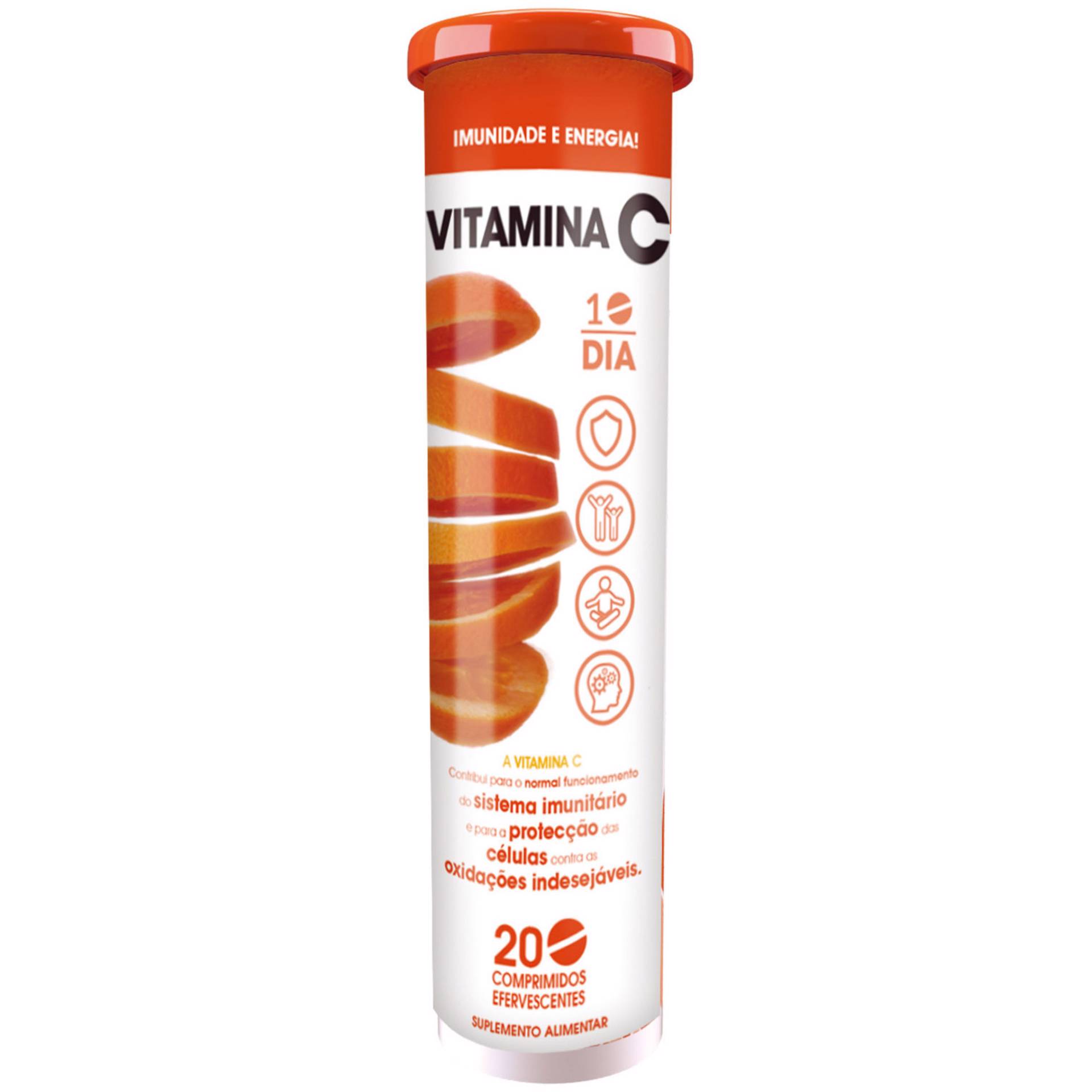 Suplemento Alimentar Vitamina C Efervescente Mais Saudável - emb. 20 ...