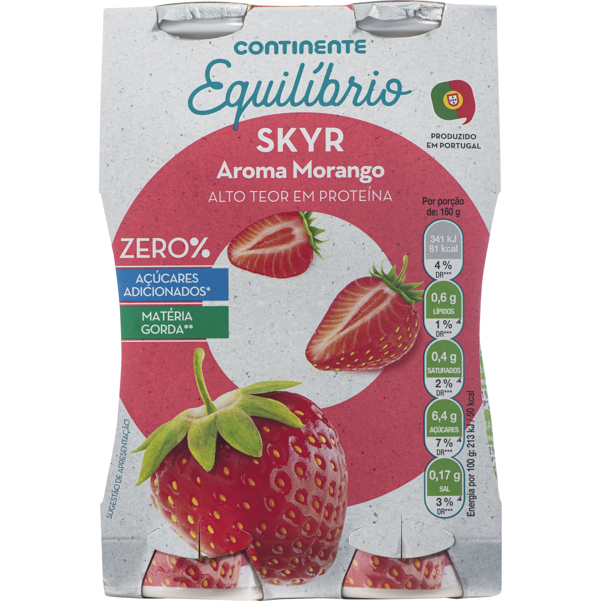 Iogurte Líquido Skyr Magro Morango Continente Equilíbrio | Continente ...