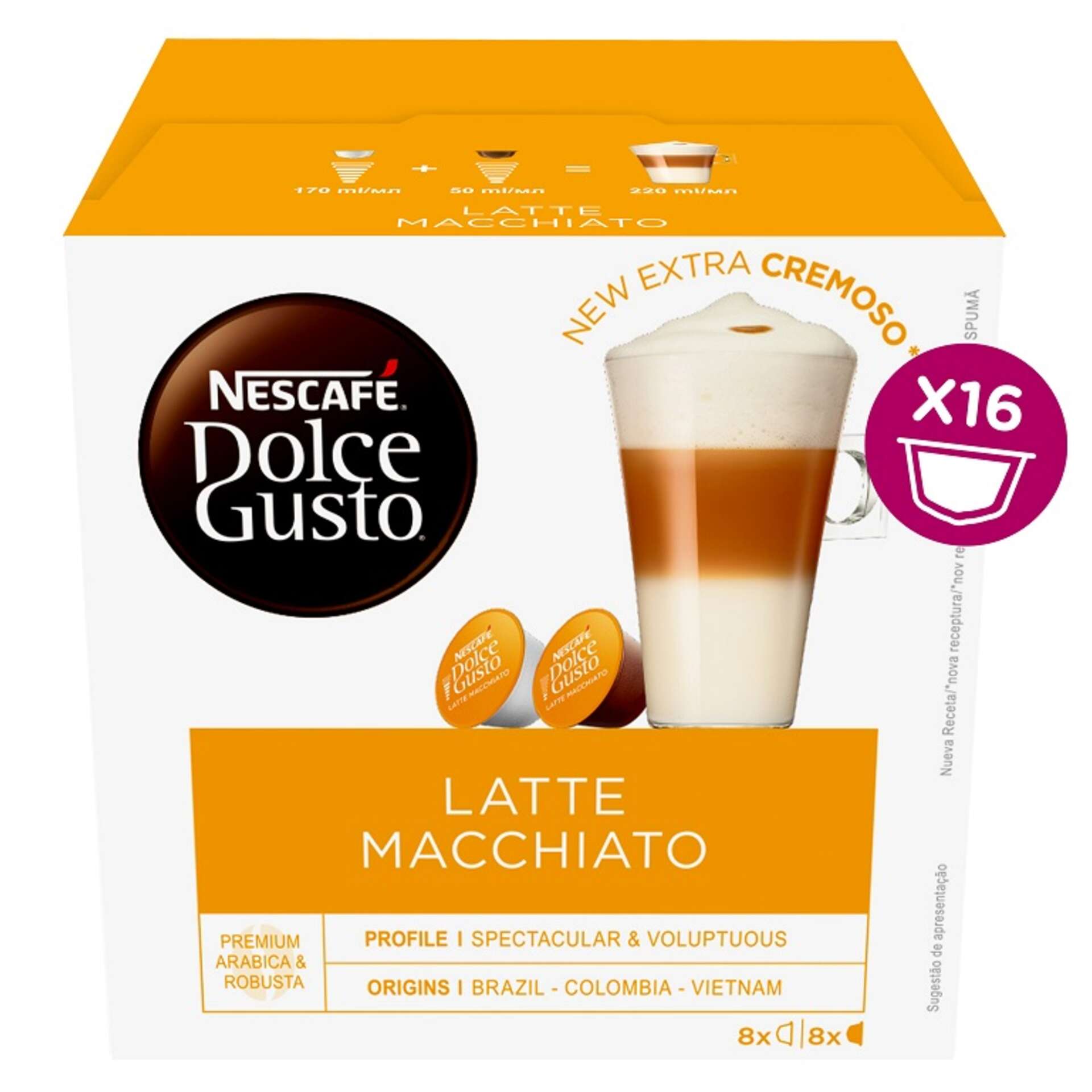 Cápsulas de Café Latte Macchiato Nescafé Dolce Gusto - emb. 16 un ...
