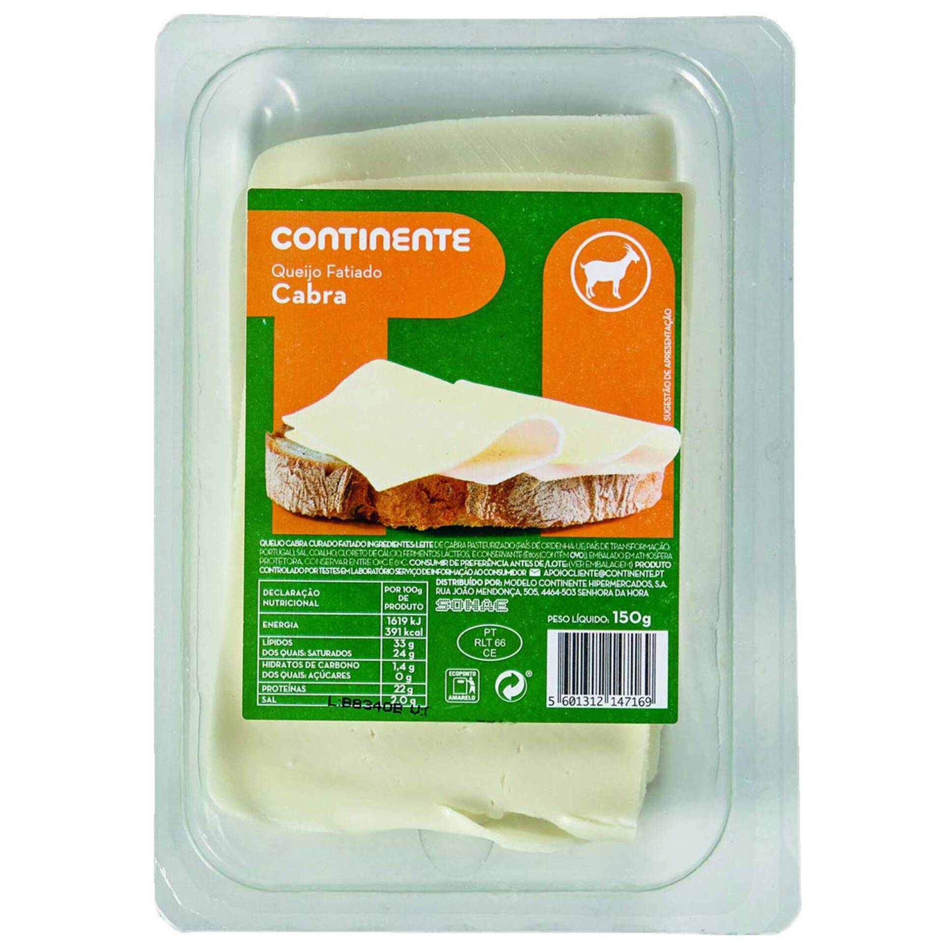 Queijo de Cabra Curado Fatiado Continente | Continente Online