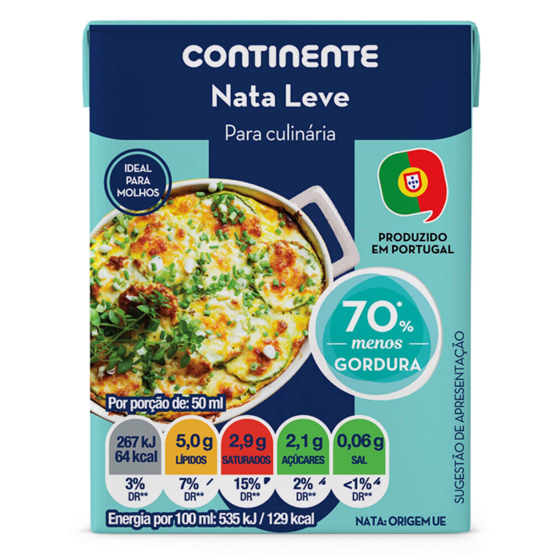 Natas para Culinária Leve Continente | Continente Online