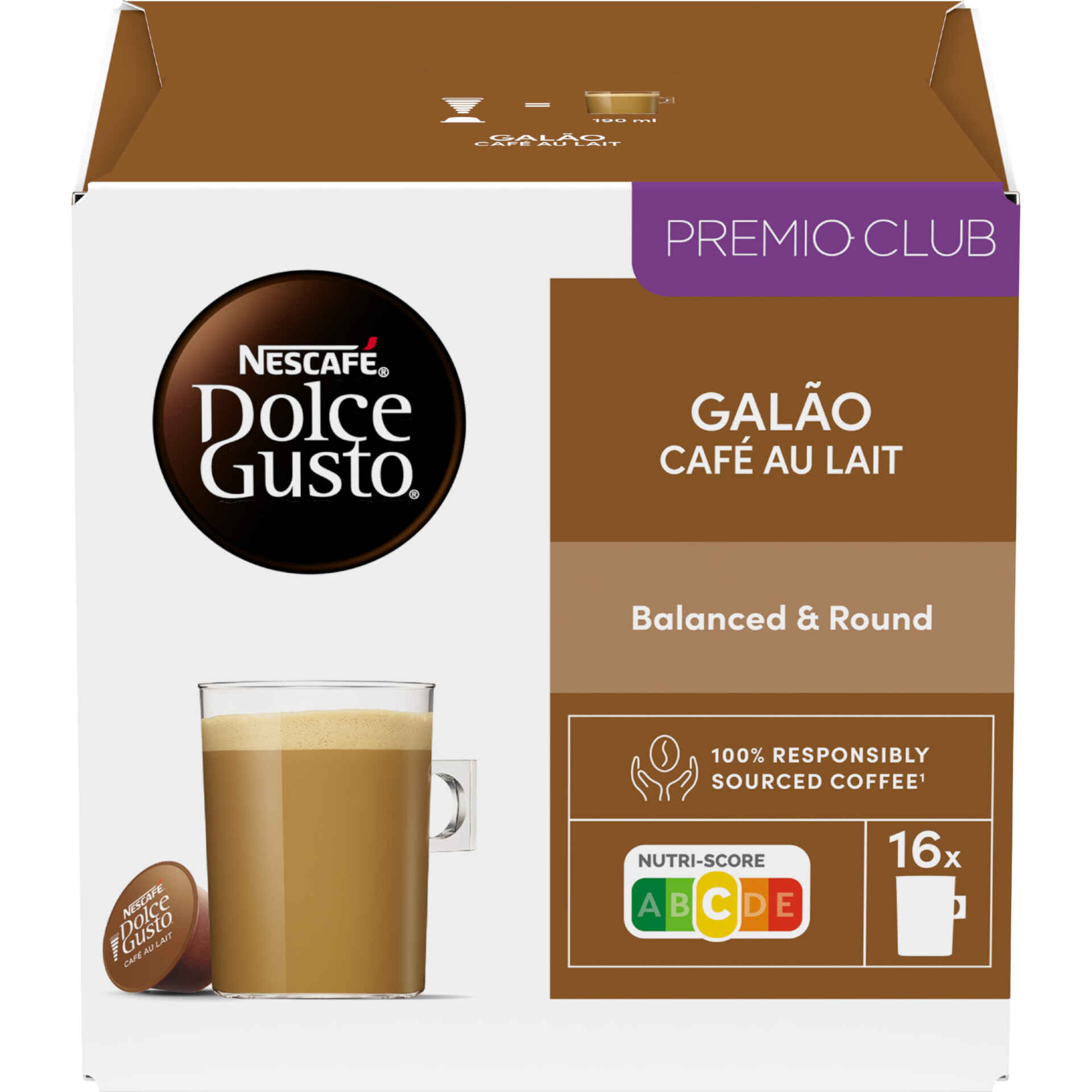 Cápsulas de Café com Leite Galão Nescafé Dolce Gusto | Continente Online