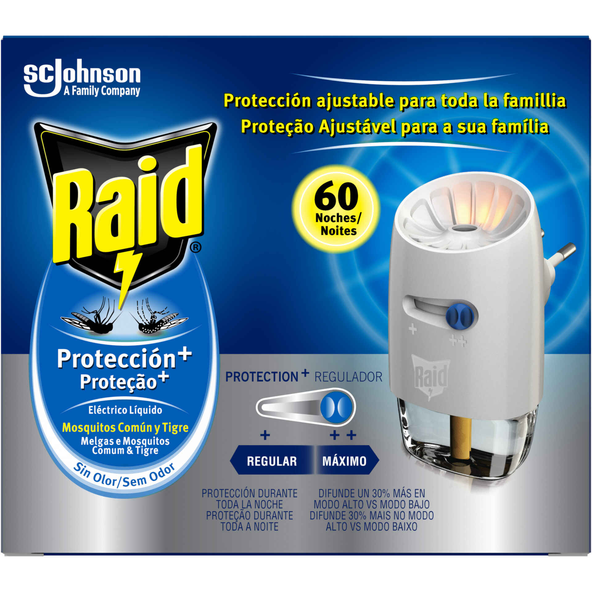 Inseticida Elétrico Melgas e Mosquitos + Recarga Proteção Plus Raid ...