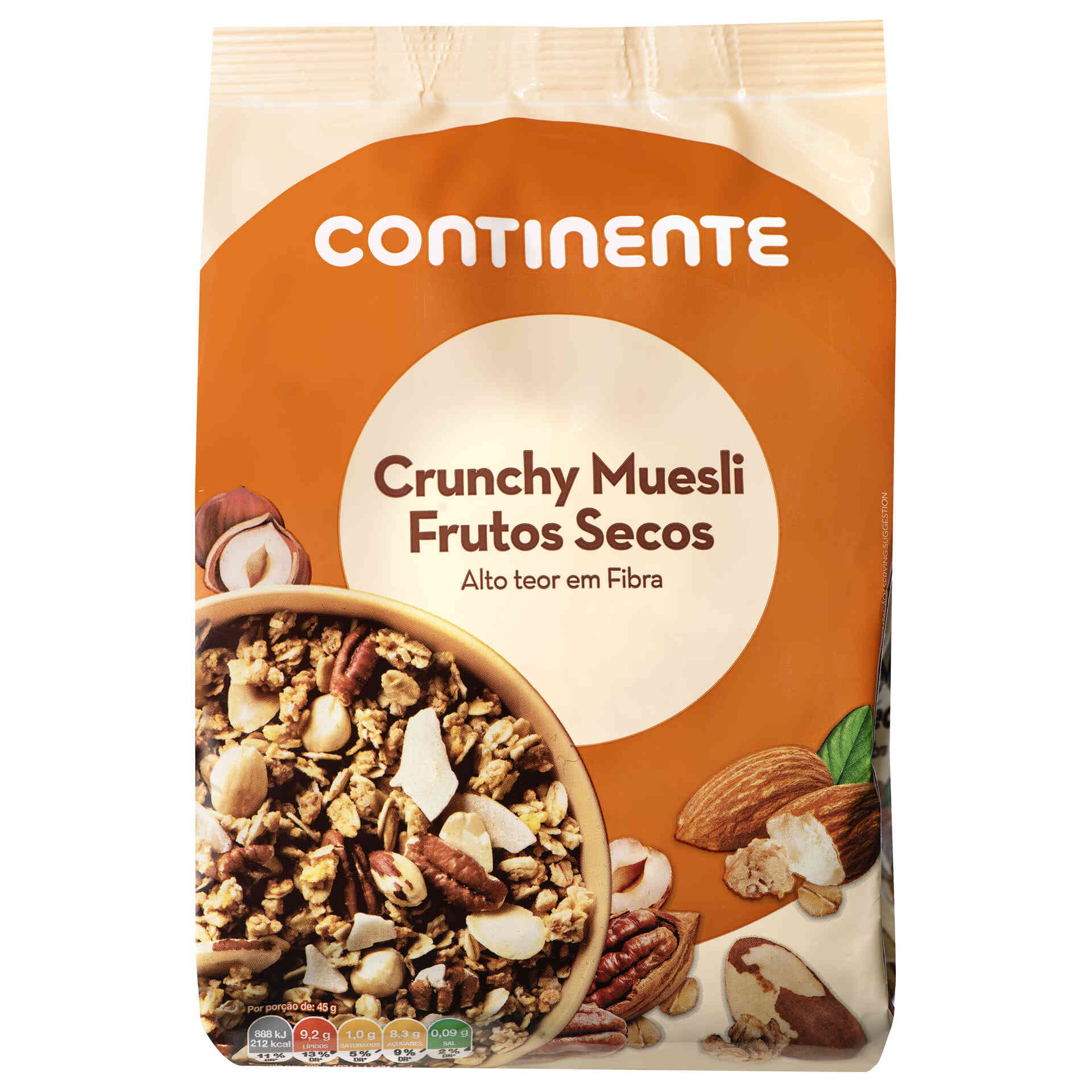 Muesli Crunchy Frutos Secos Continente - emb. 500 gr | Continente Online