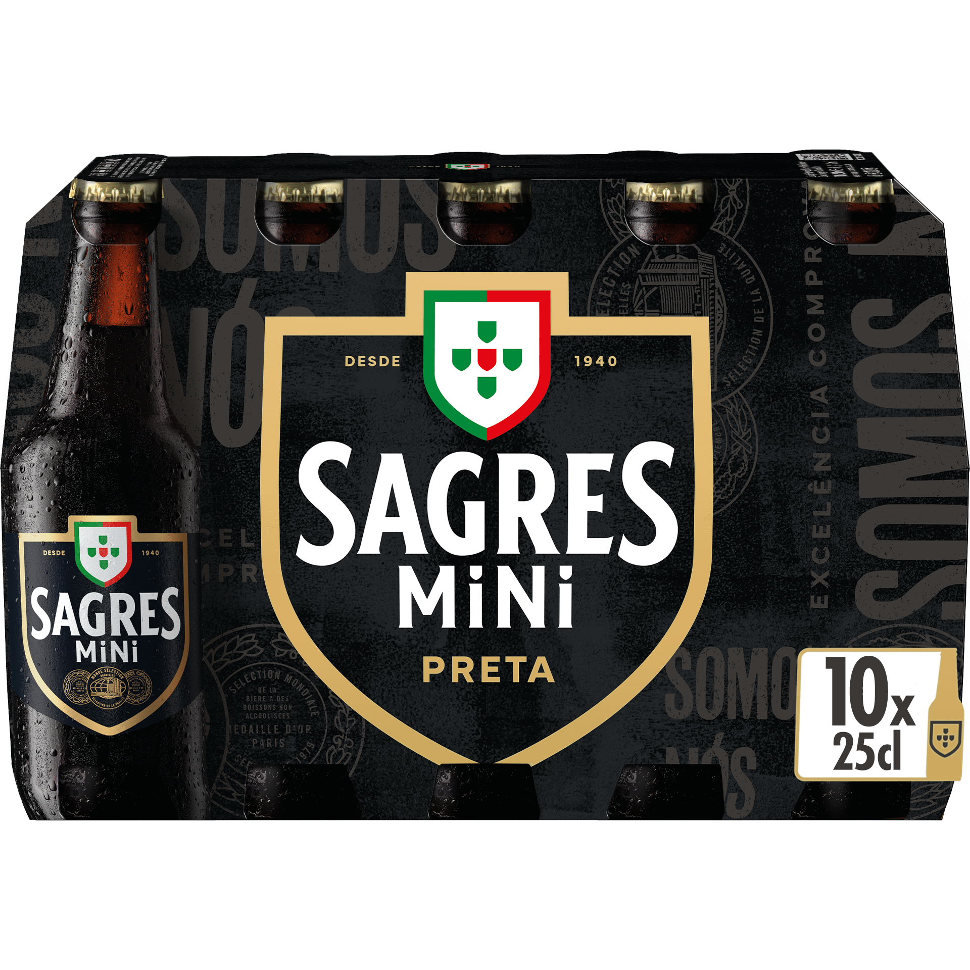 Cerveja com Álcool Preta Sagres Mini | Continente Online