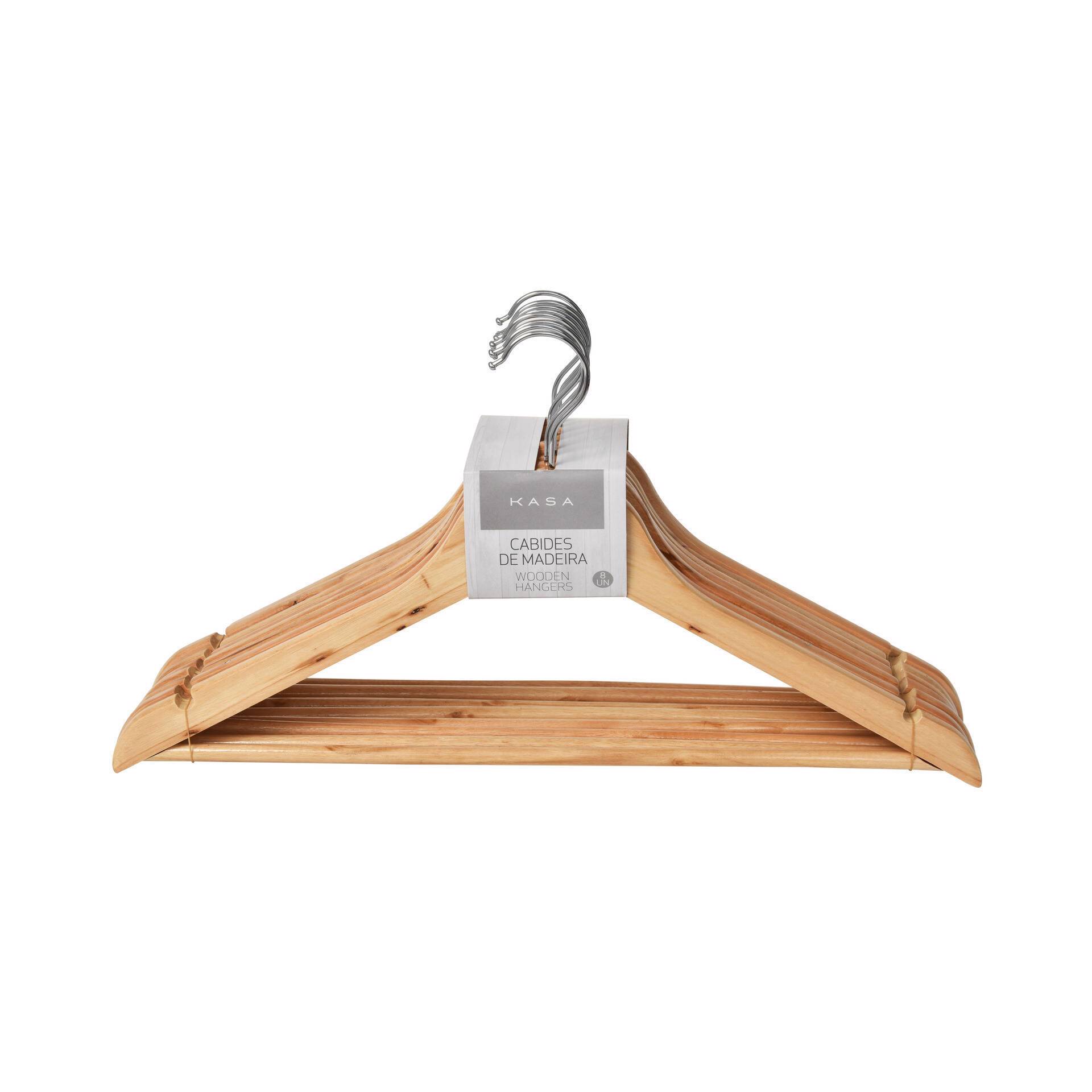 Cabides Madeira - 8 un - Kasa | Continente Online