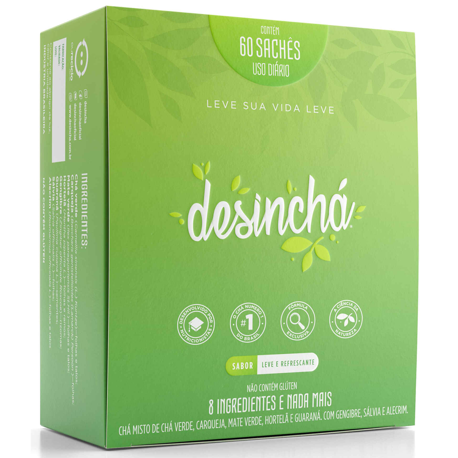 Chá Diário Drenante sem Glúten Desinchá - emb. 60 un | Continente Online