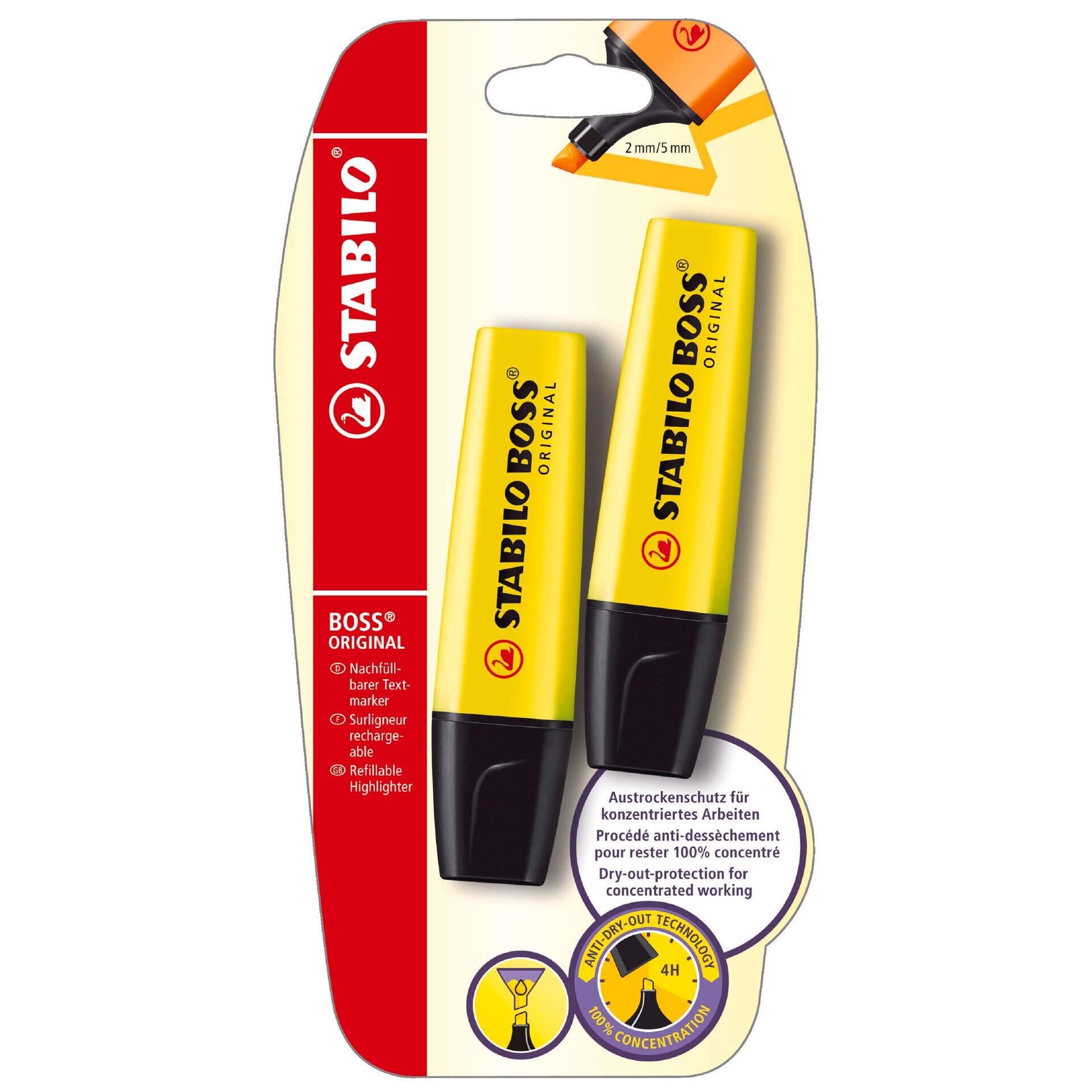Sublinhador de Tinta Fluorescente Amarelo Stabilo | Continente Online