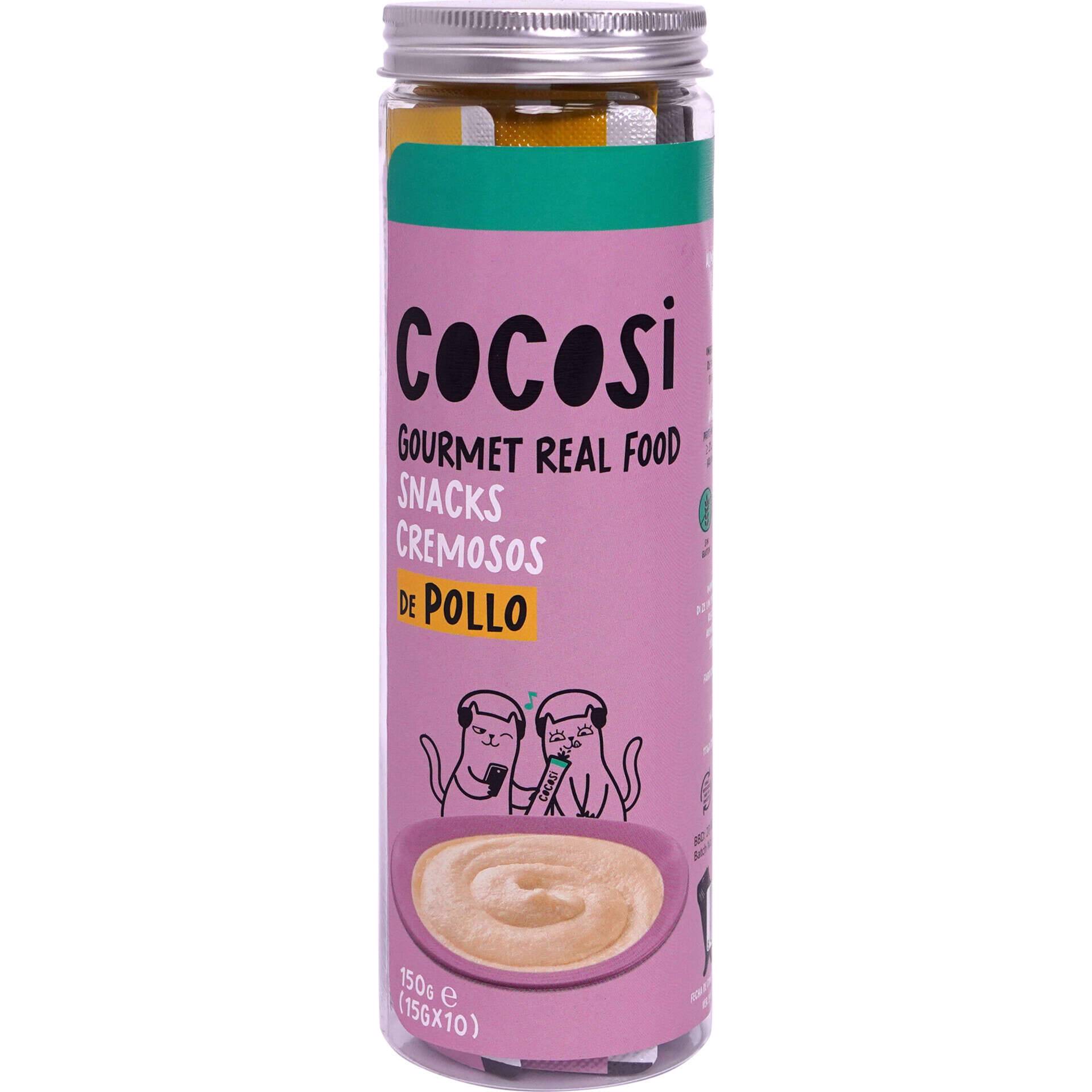 Snack para Gato Cremosos de Frango Cocosi | Continente Online