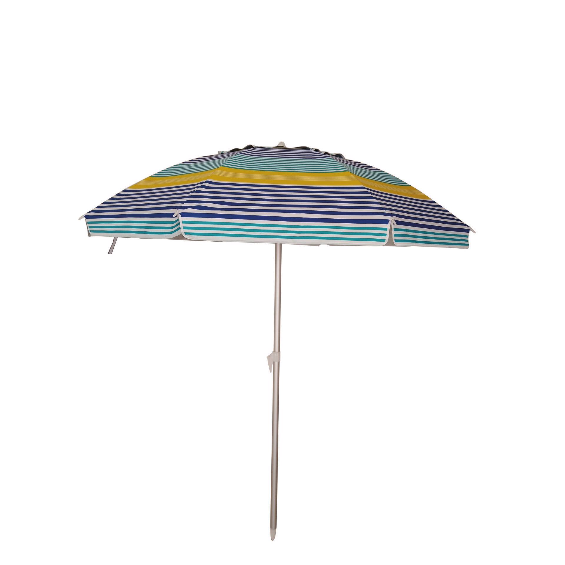 Guarda-Sol de Praia UV Alumínio 200cm Riscas Coloridas Kasa - 1 un ...