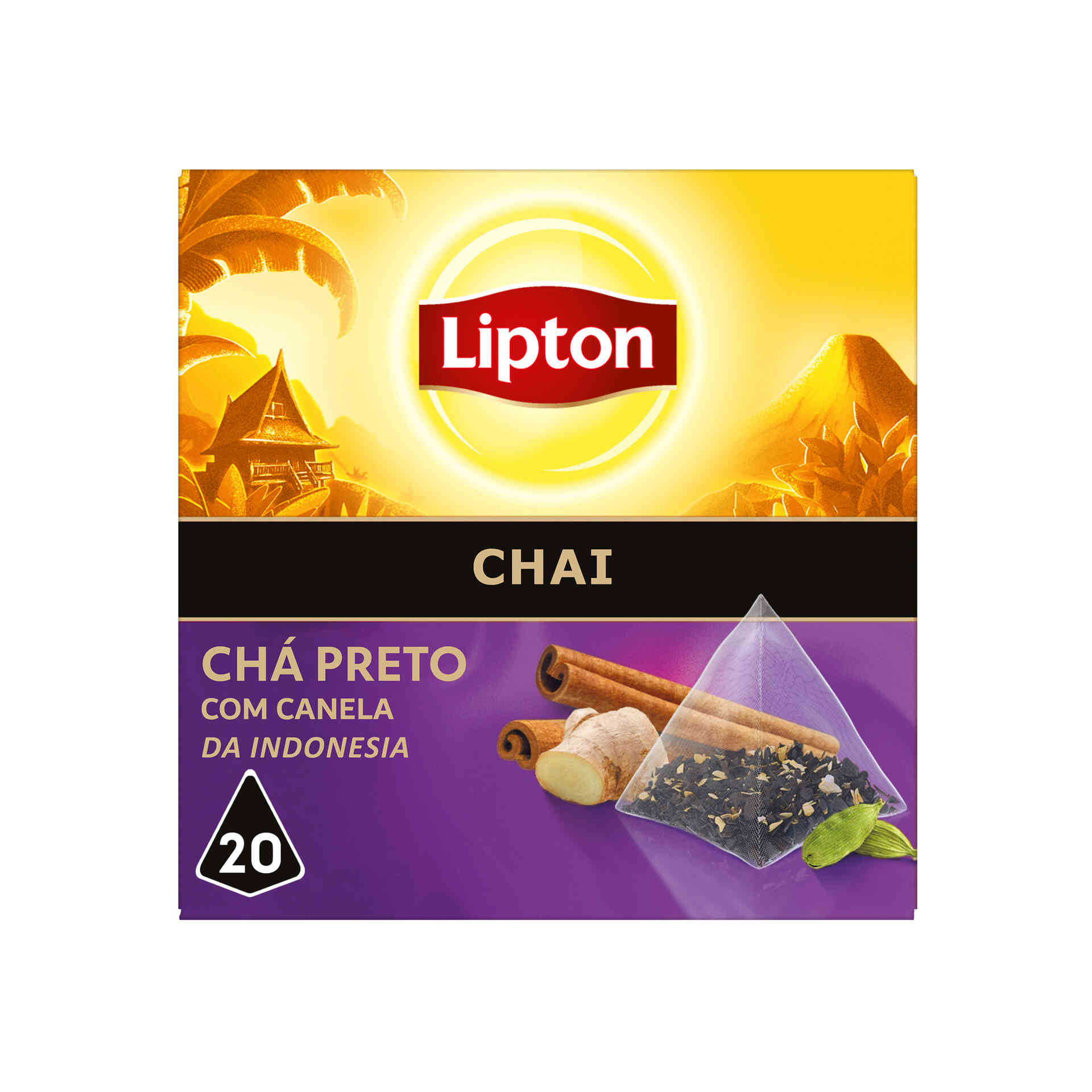 Chá Preto Chai Pyramid Saquetas Lipton - emb. 20 un | Continente Online