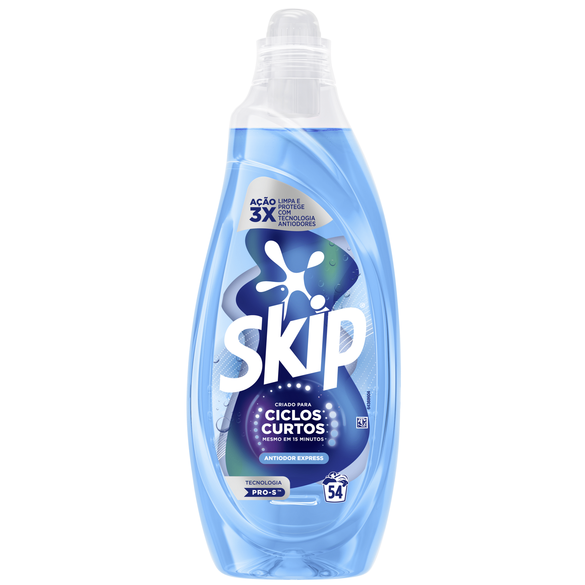 Detergente Máquina Roupa Líquido Ciclos Curtos Antiodor Express Skip ...