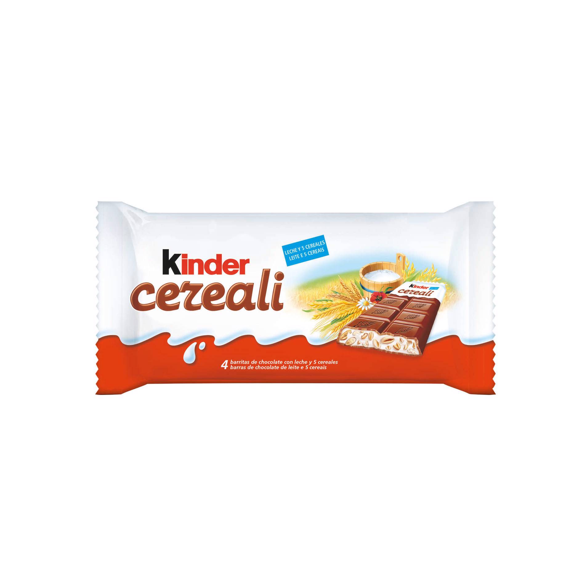 Barra de Chocolate com Cereais Kinder - emb. 96 gr (4 un) | Continente ...