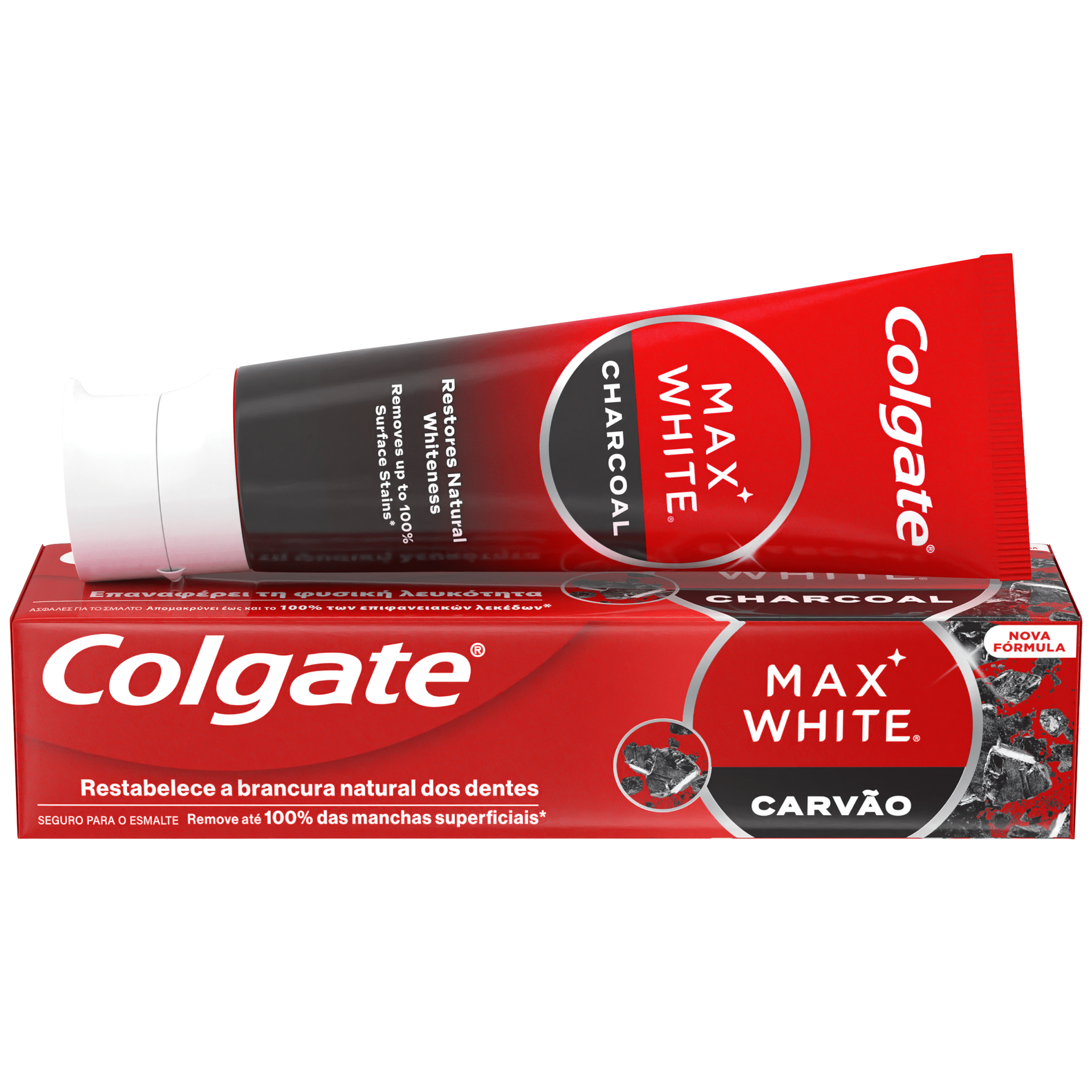 Pasta de Dentes Branqueadora Max White Carvão Colgate | Continente Online