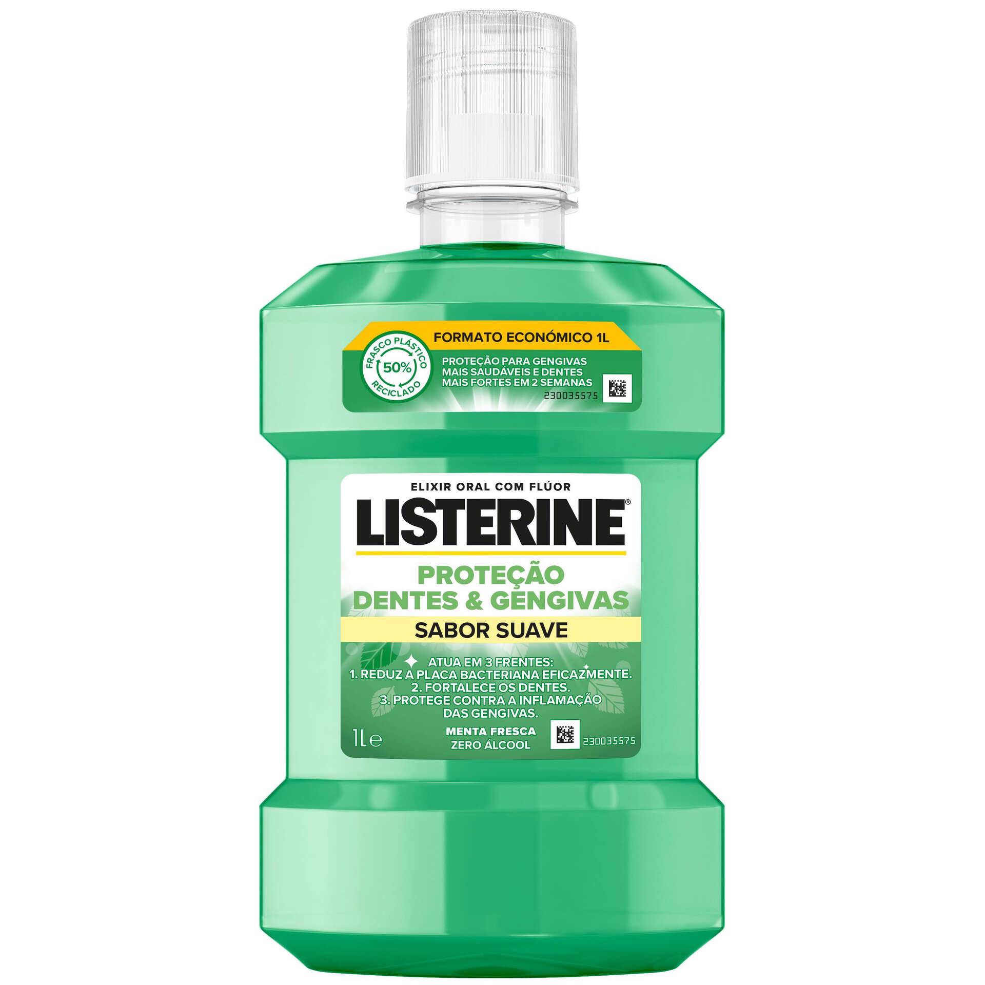 Elixir Bucal Suave Dentes e Gengivas Listerine - emb. 1 lt | Continente ...