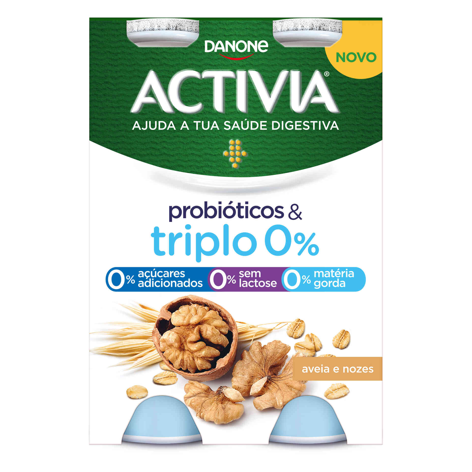 Iogurte Líquido Bifidus Triplo 0% Aveia e Noz sem Lactose Activia ...