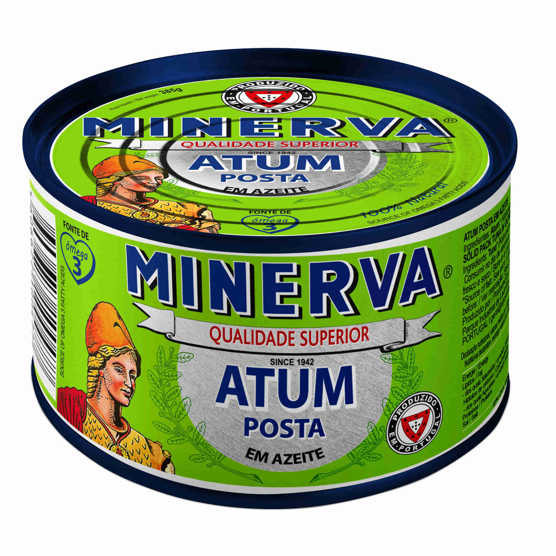 Atum Posta em Azeite Minerva - emb. 385 gr (peso escorrido 250 gr ...
