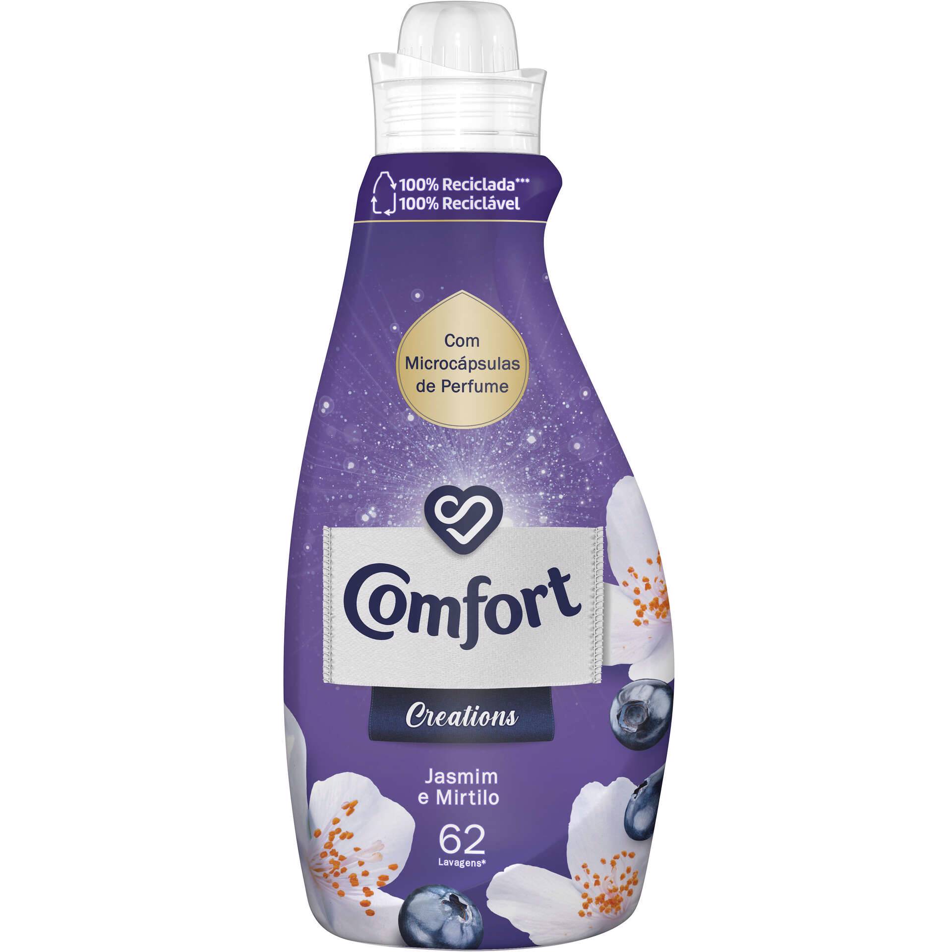 Amaciador Roupa Concentrado Creations Jasmim e Mirtilo Comfort - 62 ...