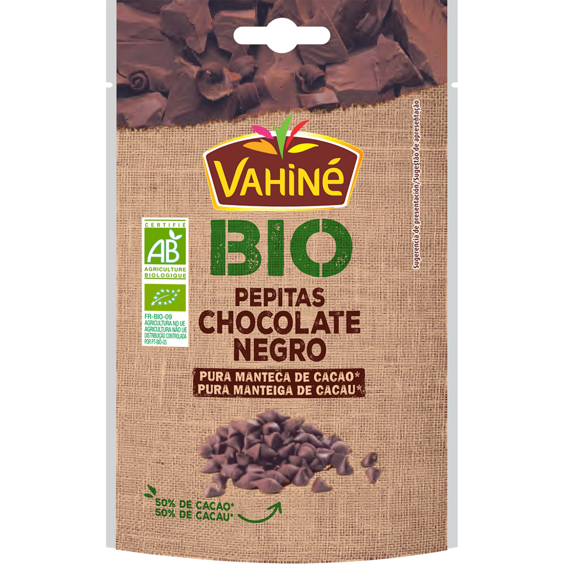 Pepitas de Chocolate Negro 50% Cacau Vahiné | Continente Online