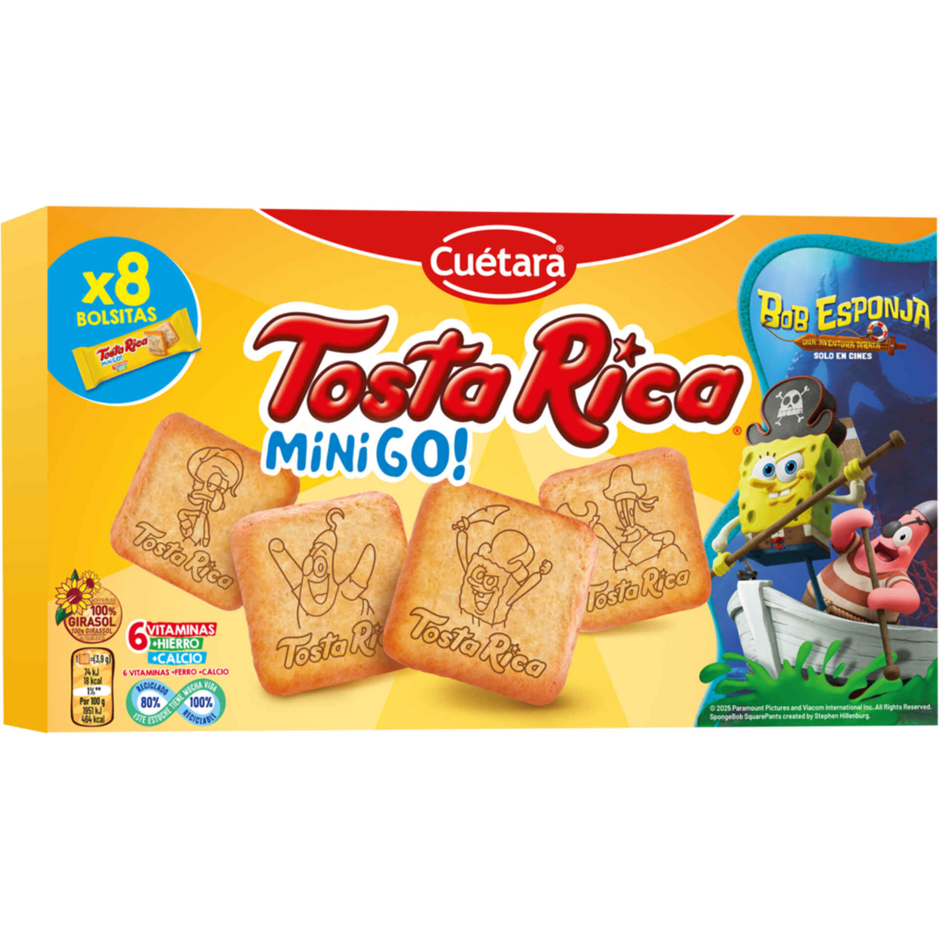 Bolachas Tosta Rica Mini Go Cuétara | Continente Online